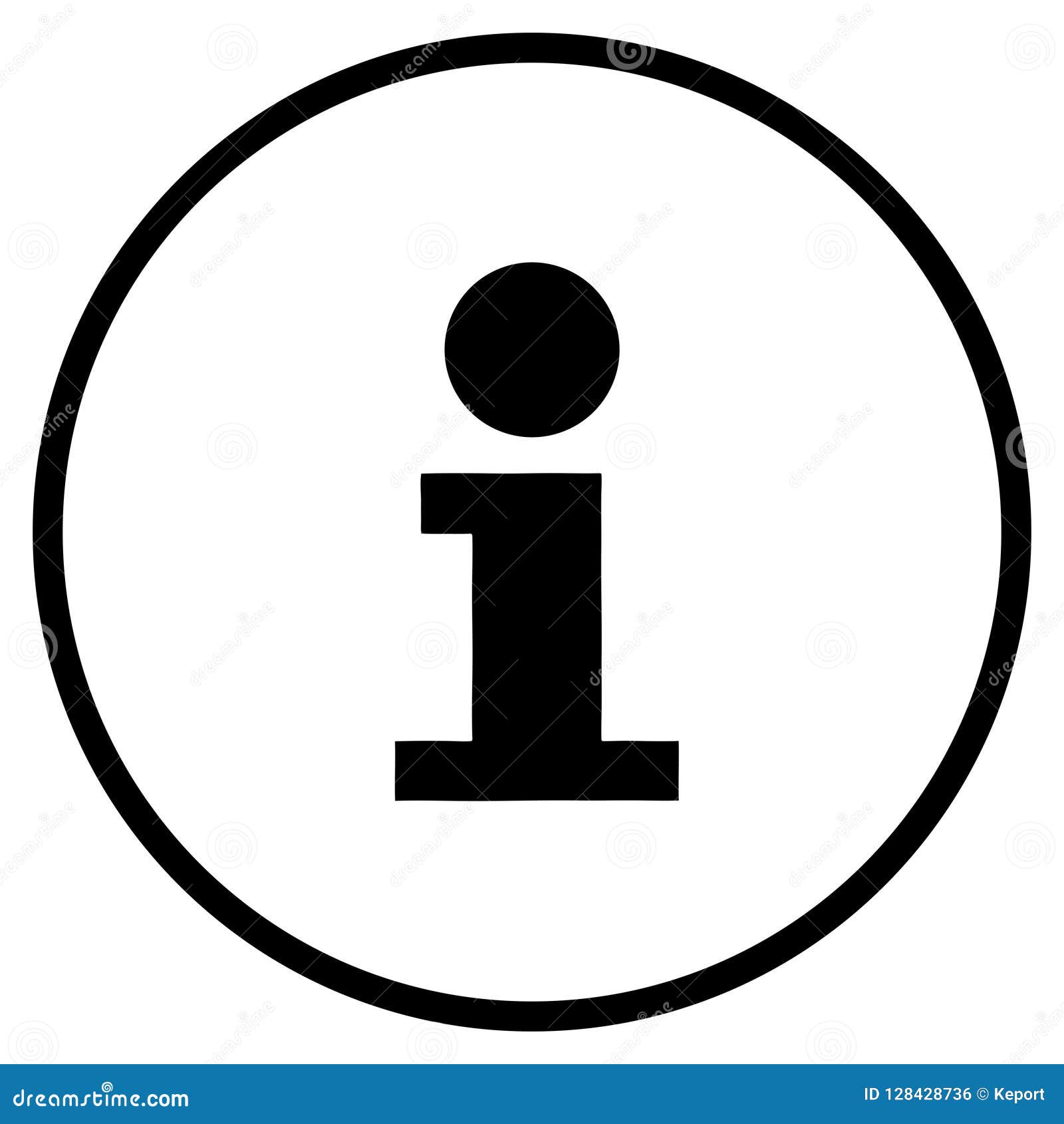 Information Icon in Circle stock illustration. Illustration of website ...