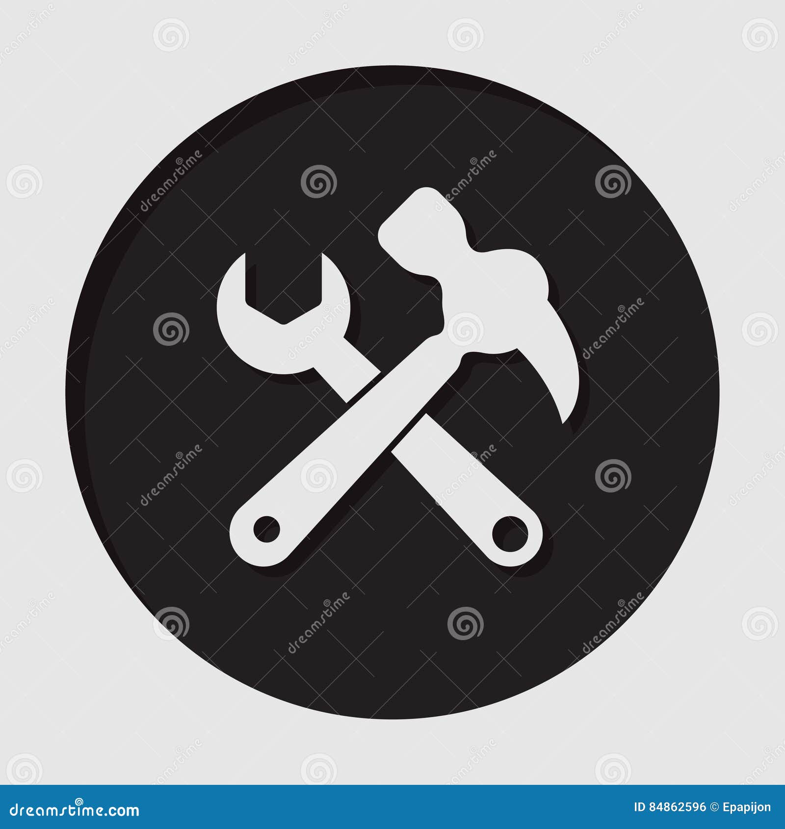 Information Icon - Claw Hammer with Spanner Stock Vector - Illustration ...