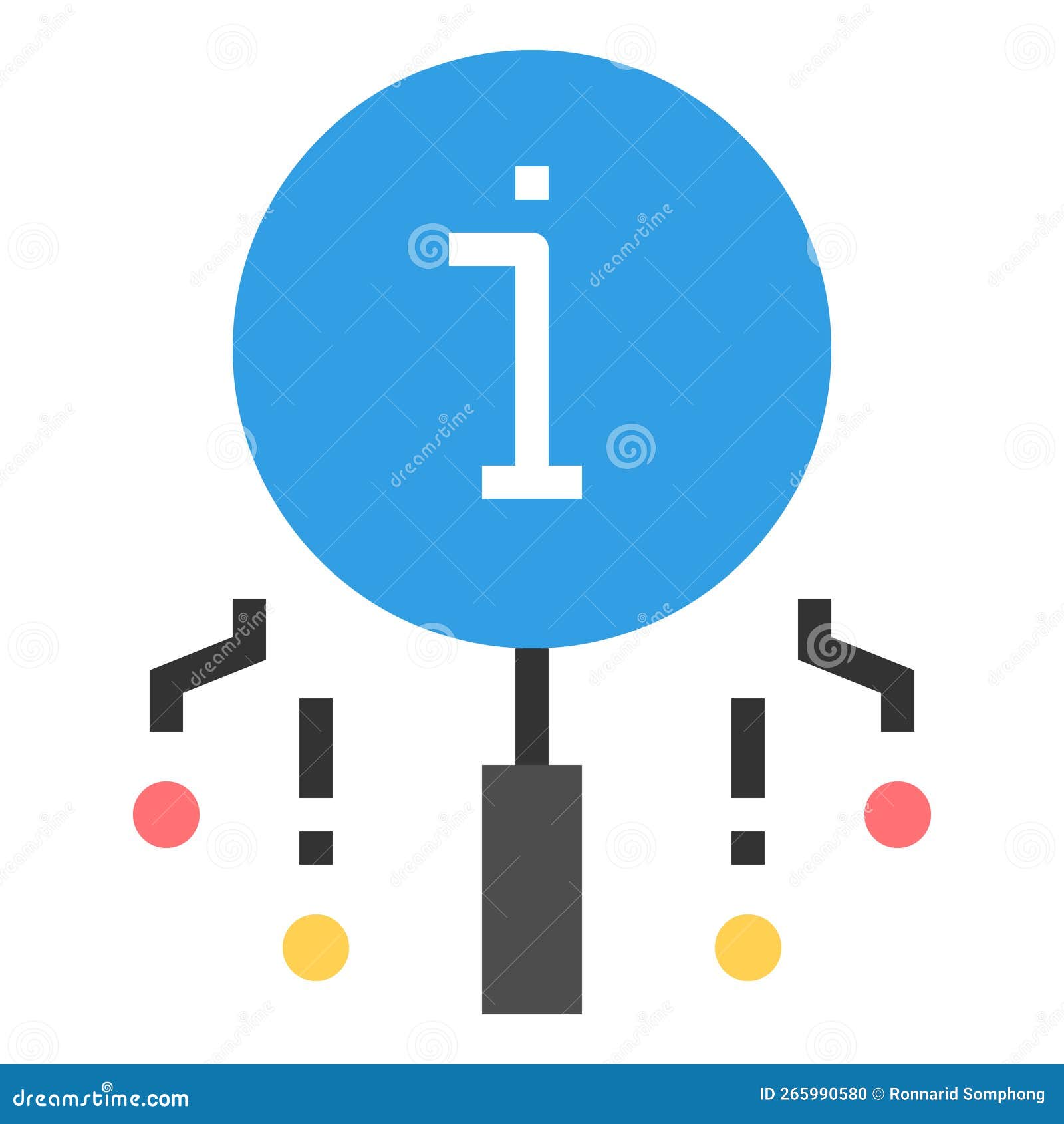 Information Icon Flat Color Vector Illustration . Business Symbol Stock ...