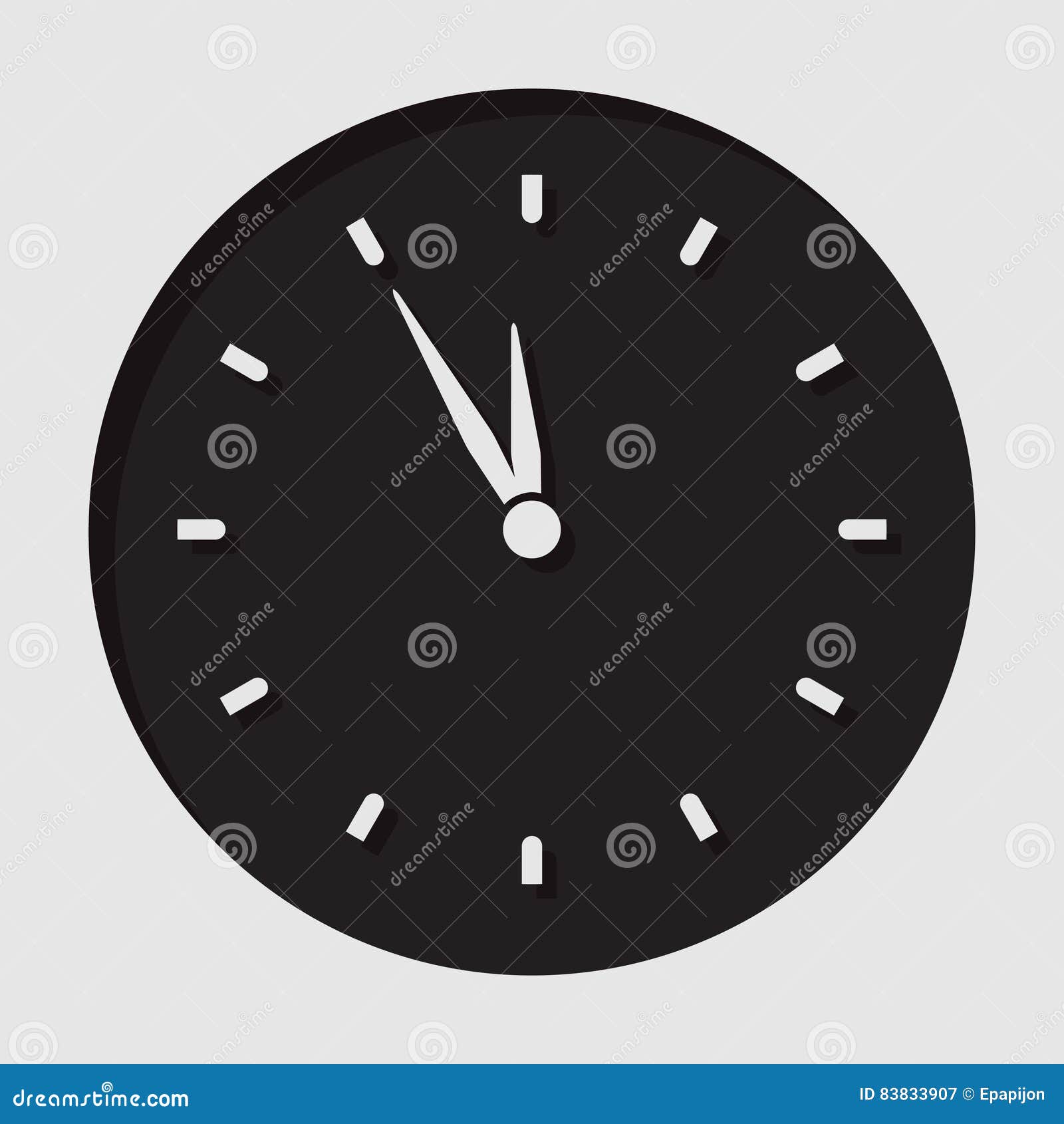One Minute Clock Icon Cartoon Vector | CartoonDealer.com #135868991