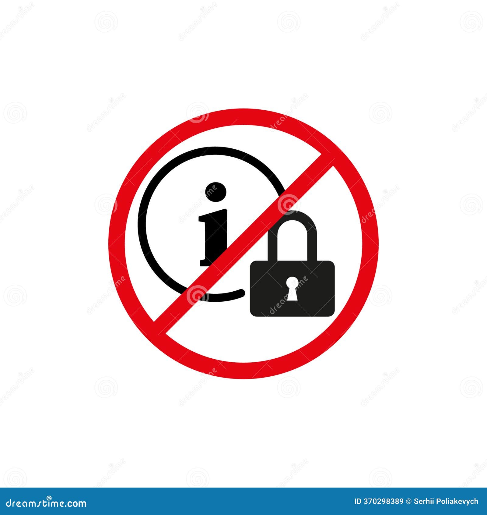 Prohibited Access Icons. No Entry Globe And Pen. Red Circle Warning ...