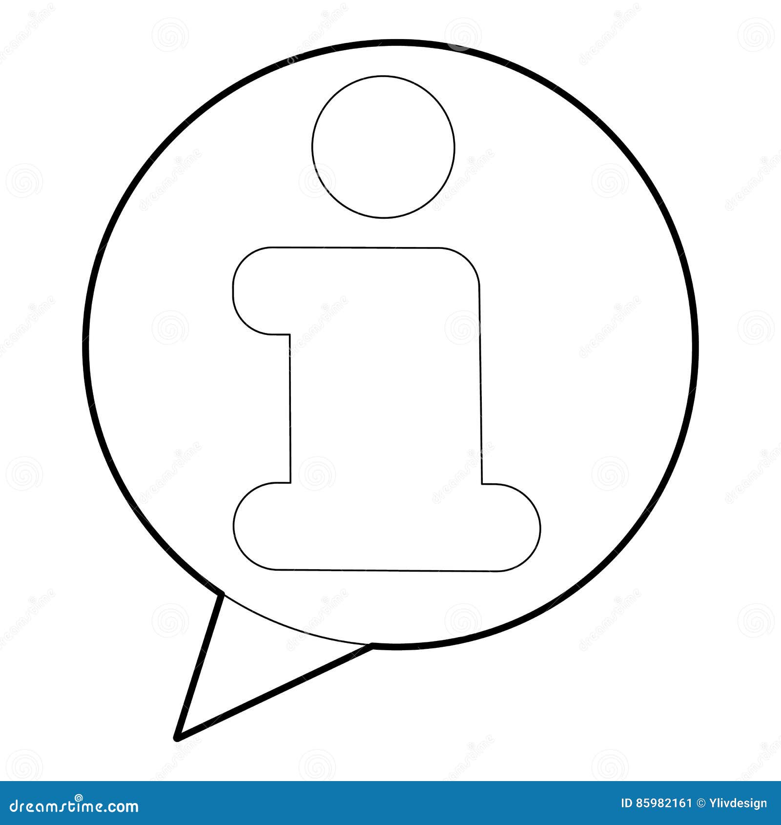 Information Icon, Outline Style Stock Vector - Illustration of customer ...