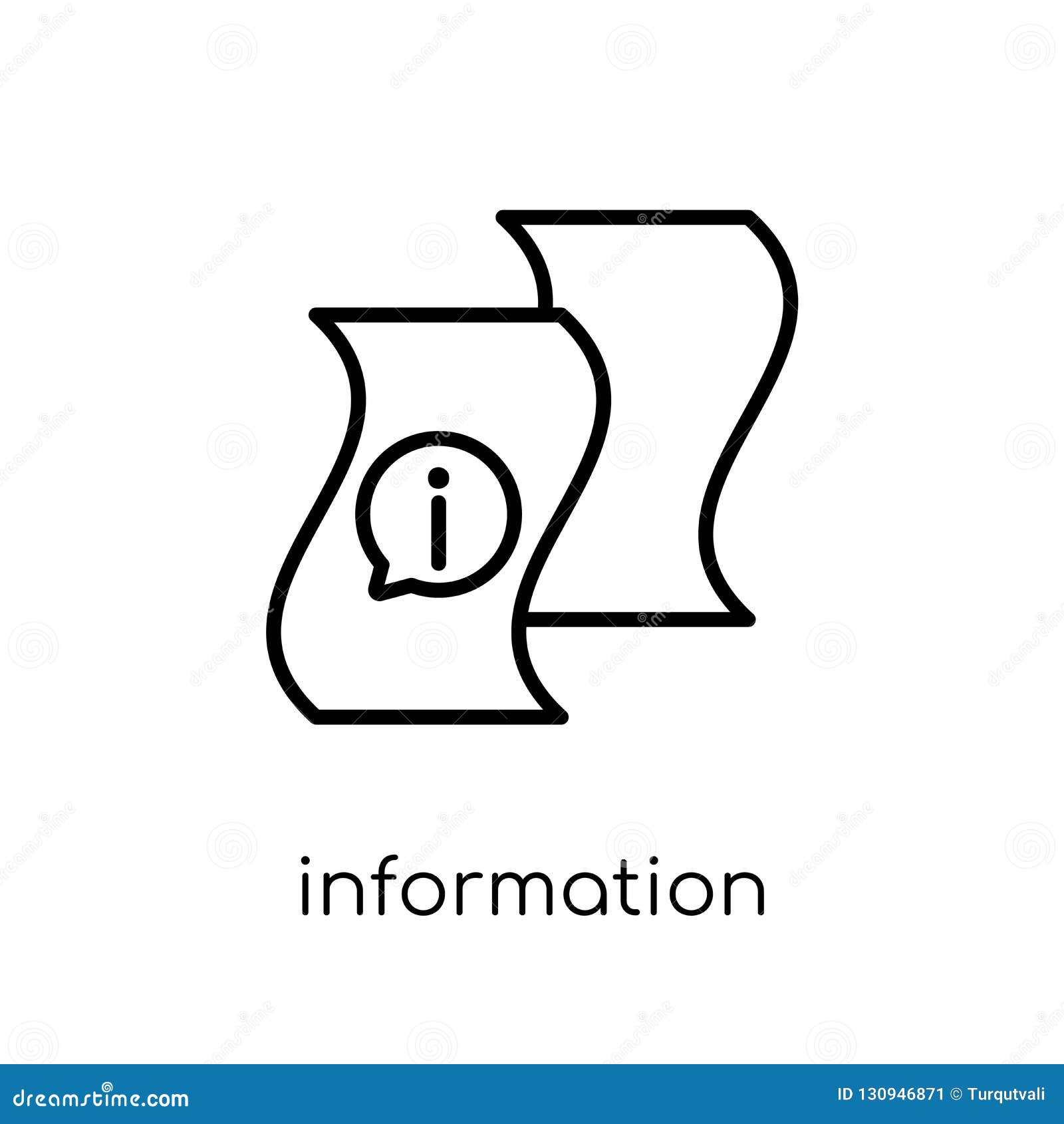 Information Icon. Trendy Modern Flat Linear Vector Information I Stock ...