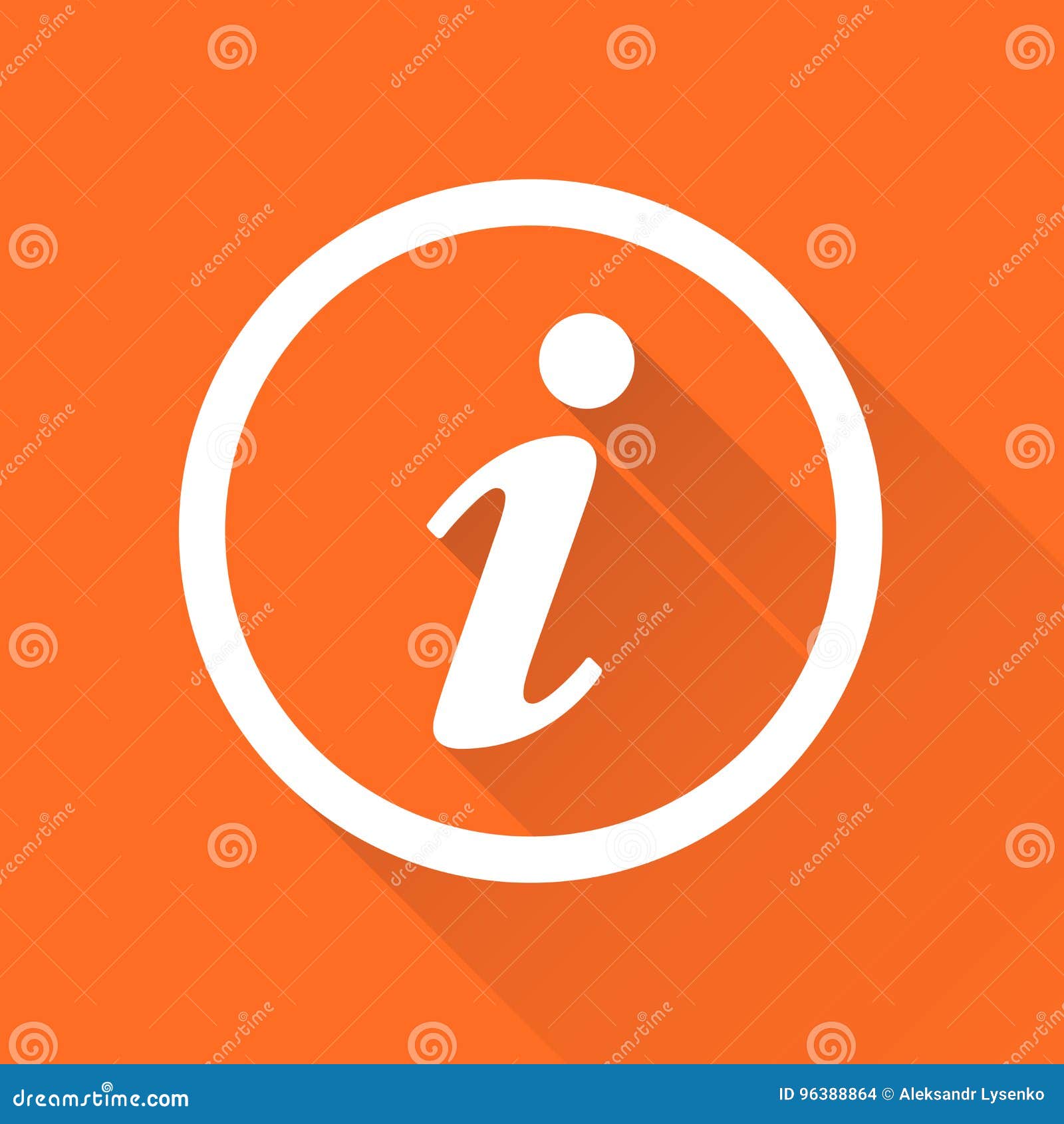 Information Icon Vector Illustration in Flat Style Isolated on O Stock ...