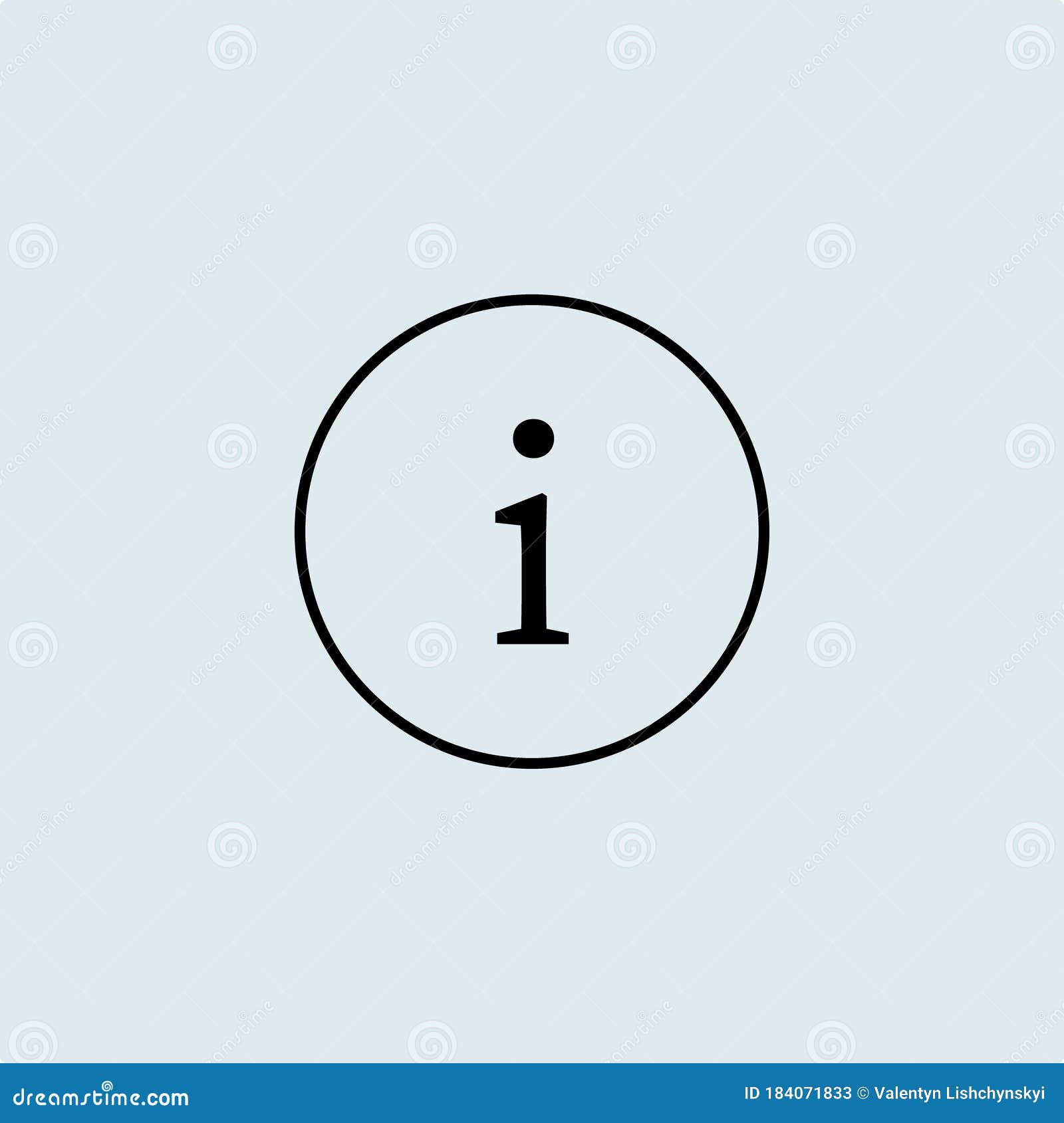 Information Icon. Vector Line Black Flat Symbol Sign on White ...