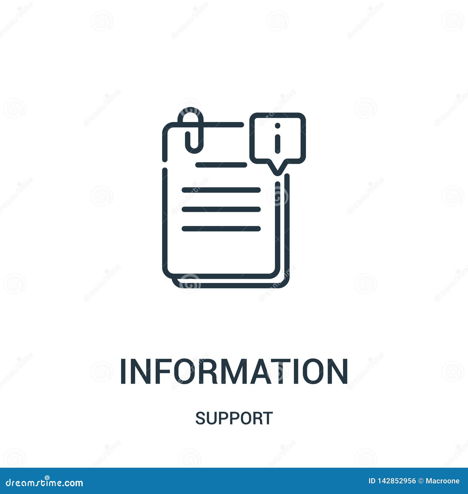 Information Icon Vector from Support Collection. Thin Line Information ...