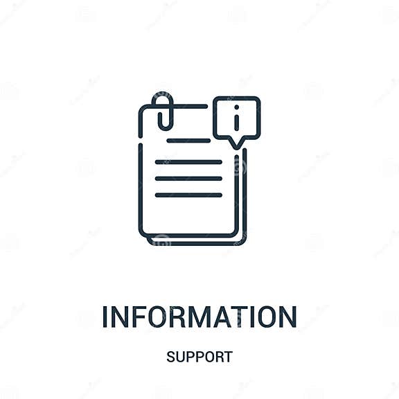 Information Icon Vector from Support Collection. Thin Line Information ...