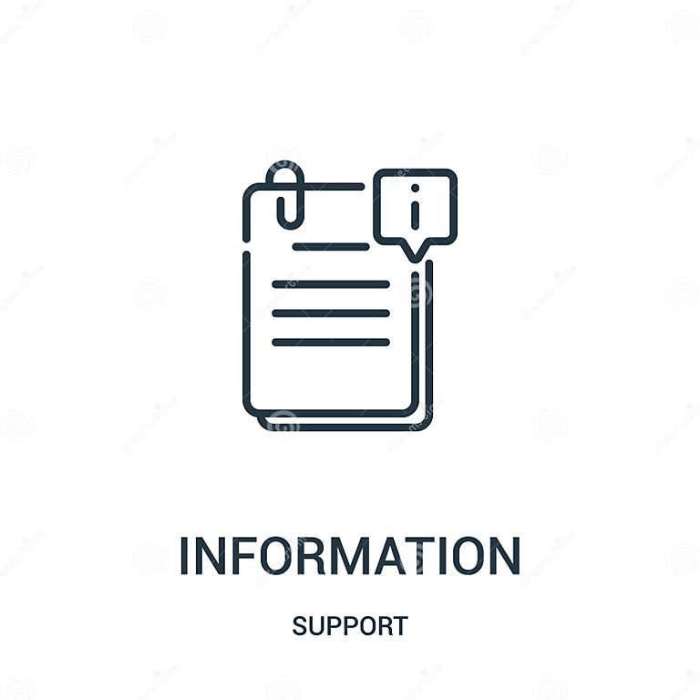 Information Icon Vector from Support Collection. Thin Line Information ...