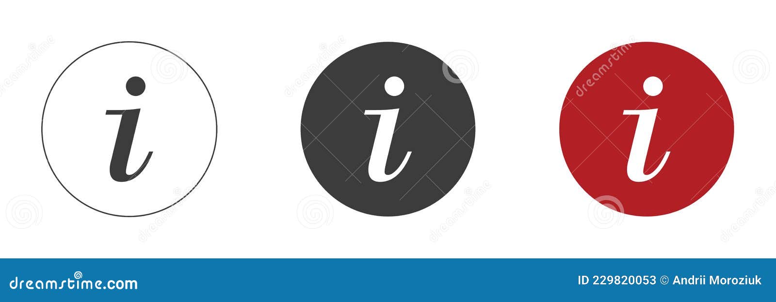 Information Icons Set. Black and Red Information Icon Stock ...