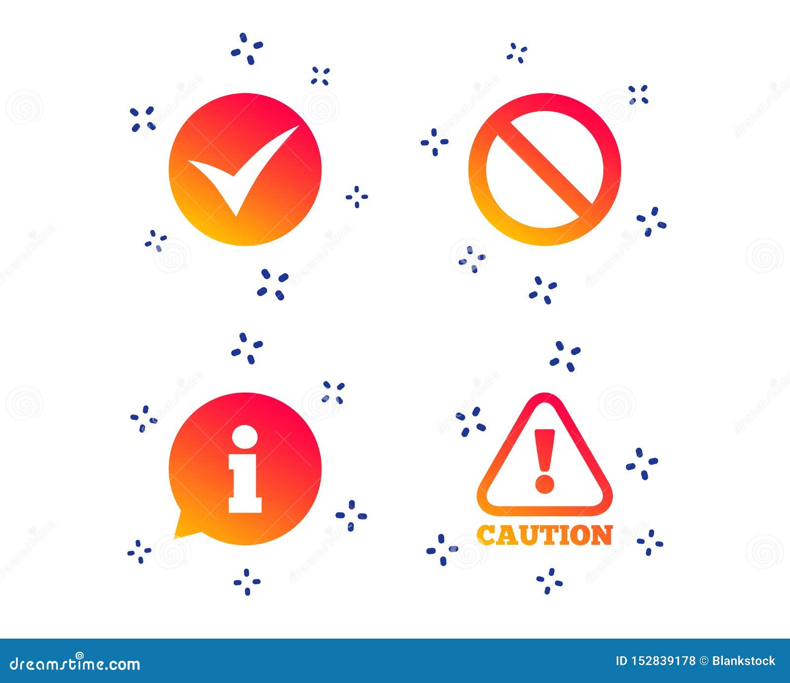 Information Icons. Stop Prohibition Symbol. Vector Stock Vector ...