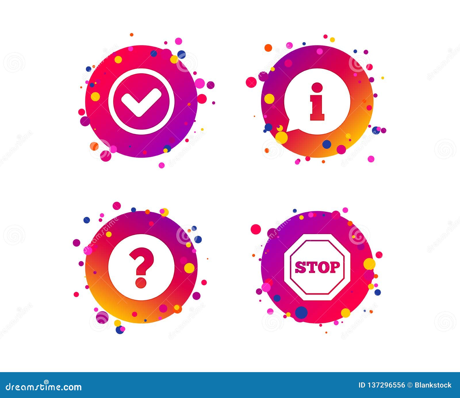 Information Icons. Stop Prohibition Symbol. Vector Stock Vector ...