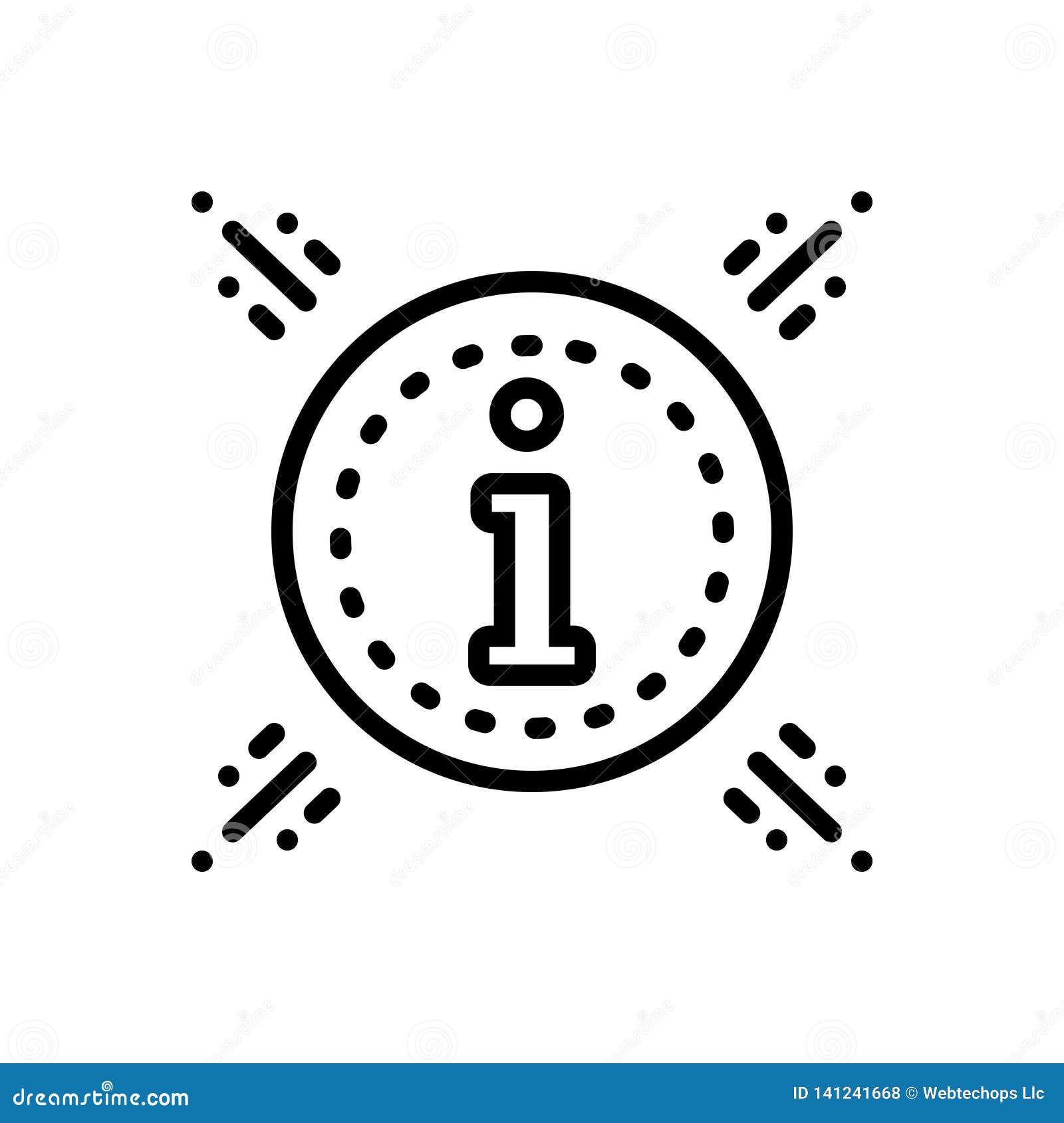 Black Line Icon for Information, Knowledge and Communicate Stock Vector ...