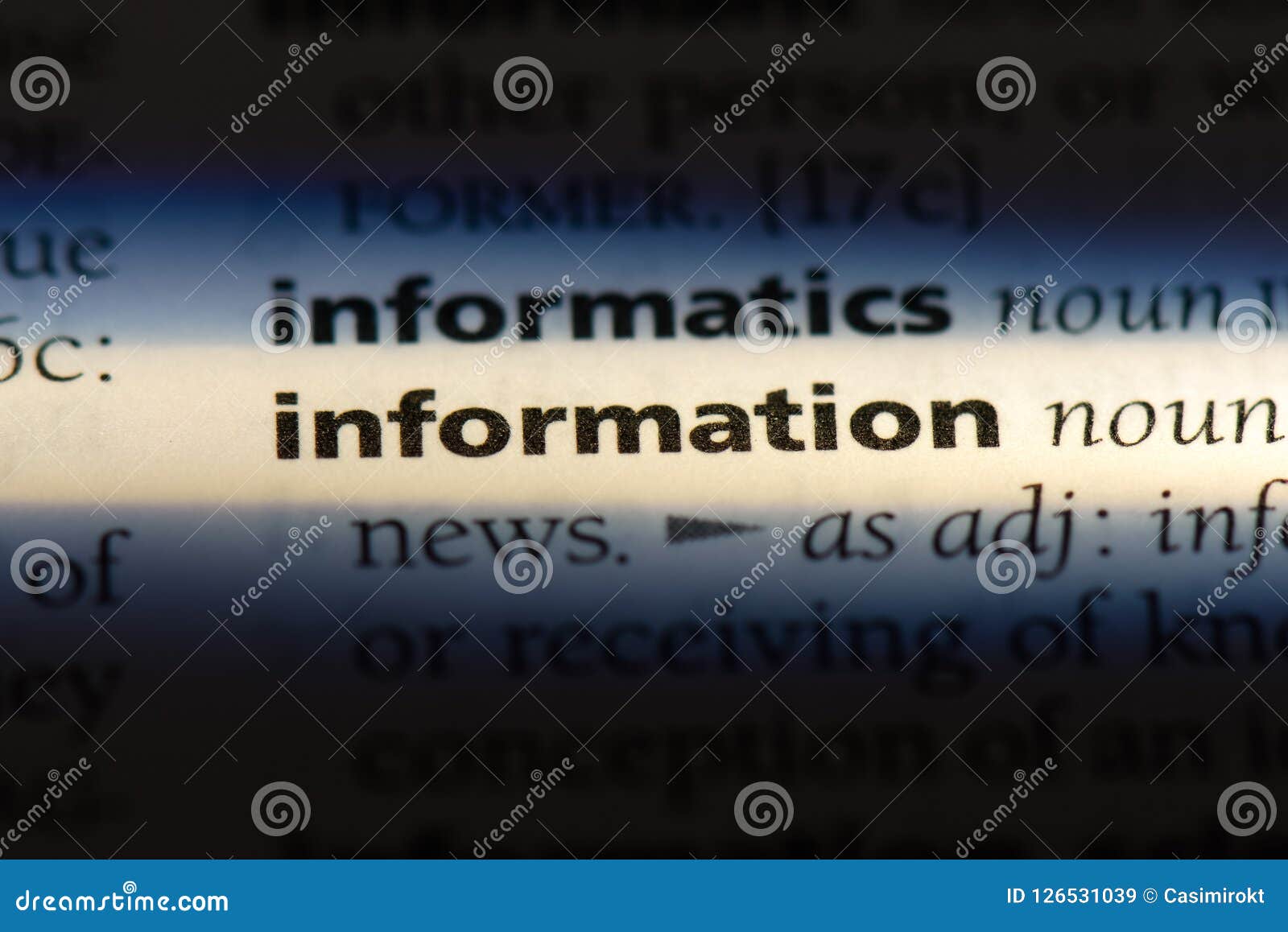 Information stock image. Image of word, dictionary, printed - 126531039