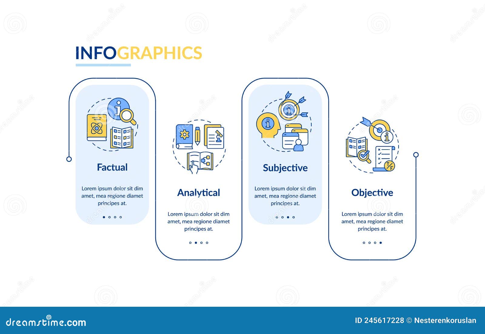 Information Kinds Rectangle Infographic Template Stock Vector ...