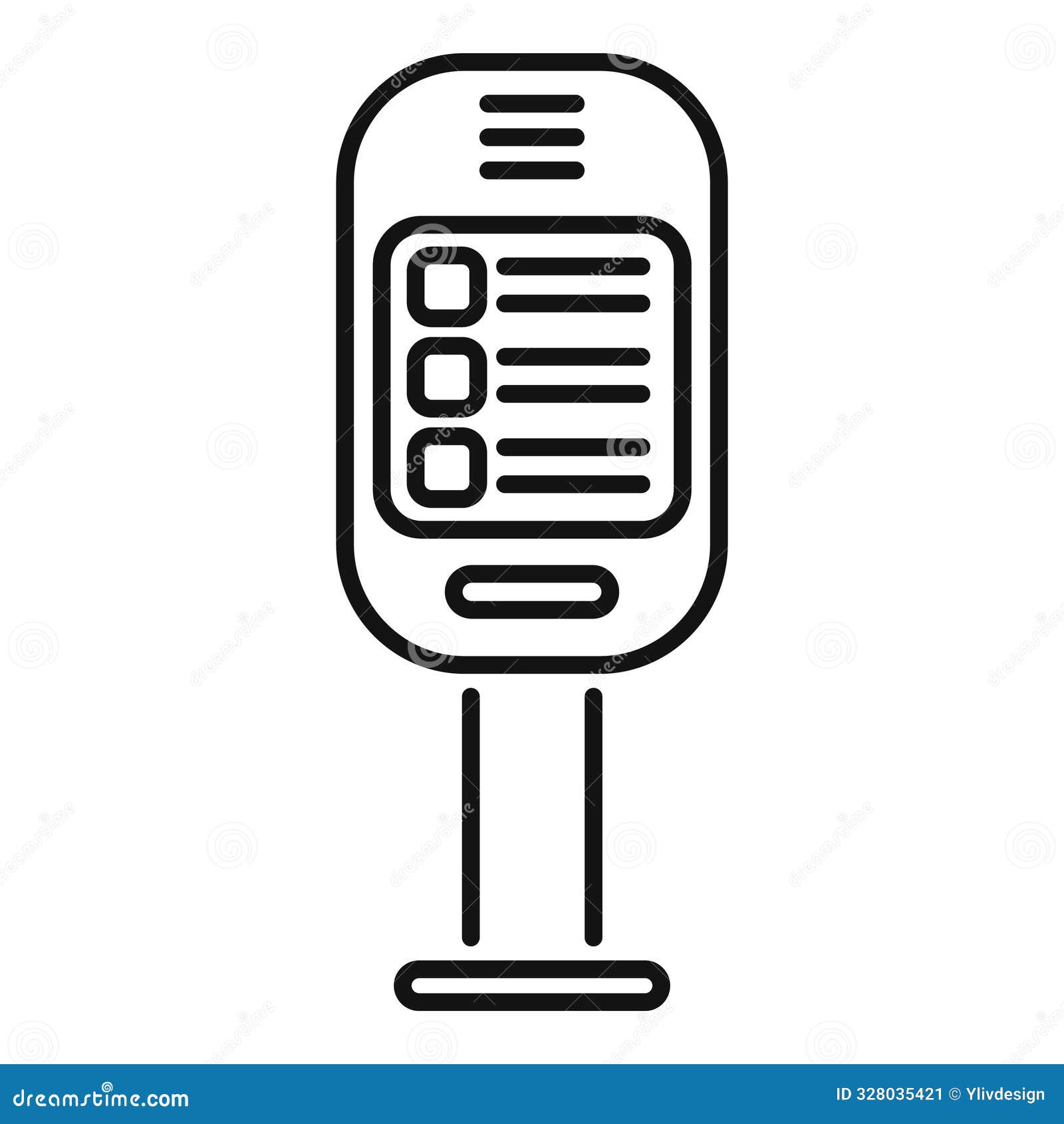 Information Kiosk Displaying Important Public Data and Navigation Stock ...