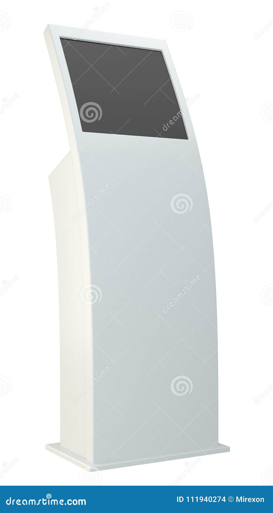 Information Kiosk. Interactive Terminal on White Background. Isolated ...