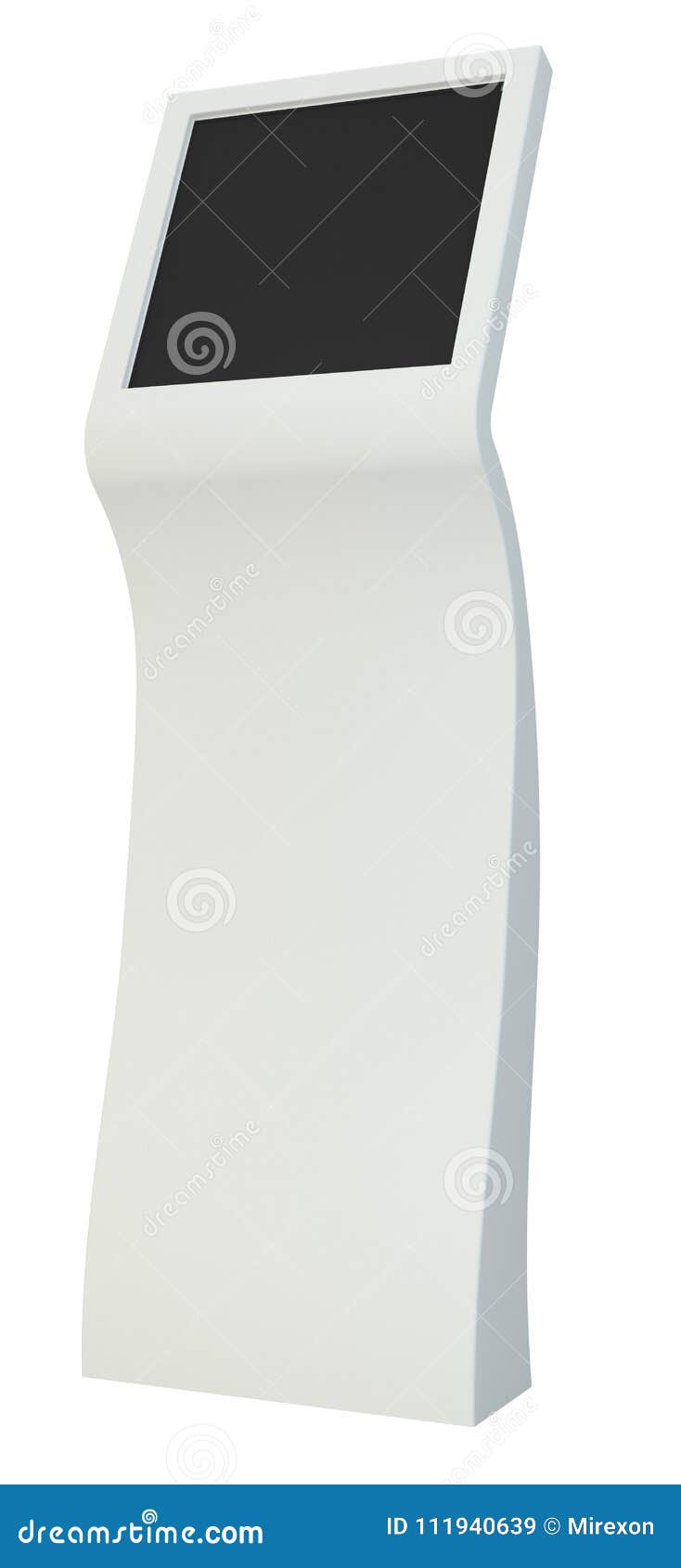 Information Kiosk. Interactive Terminal on White Background. Isolated ...