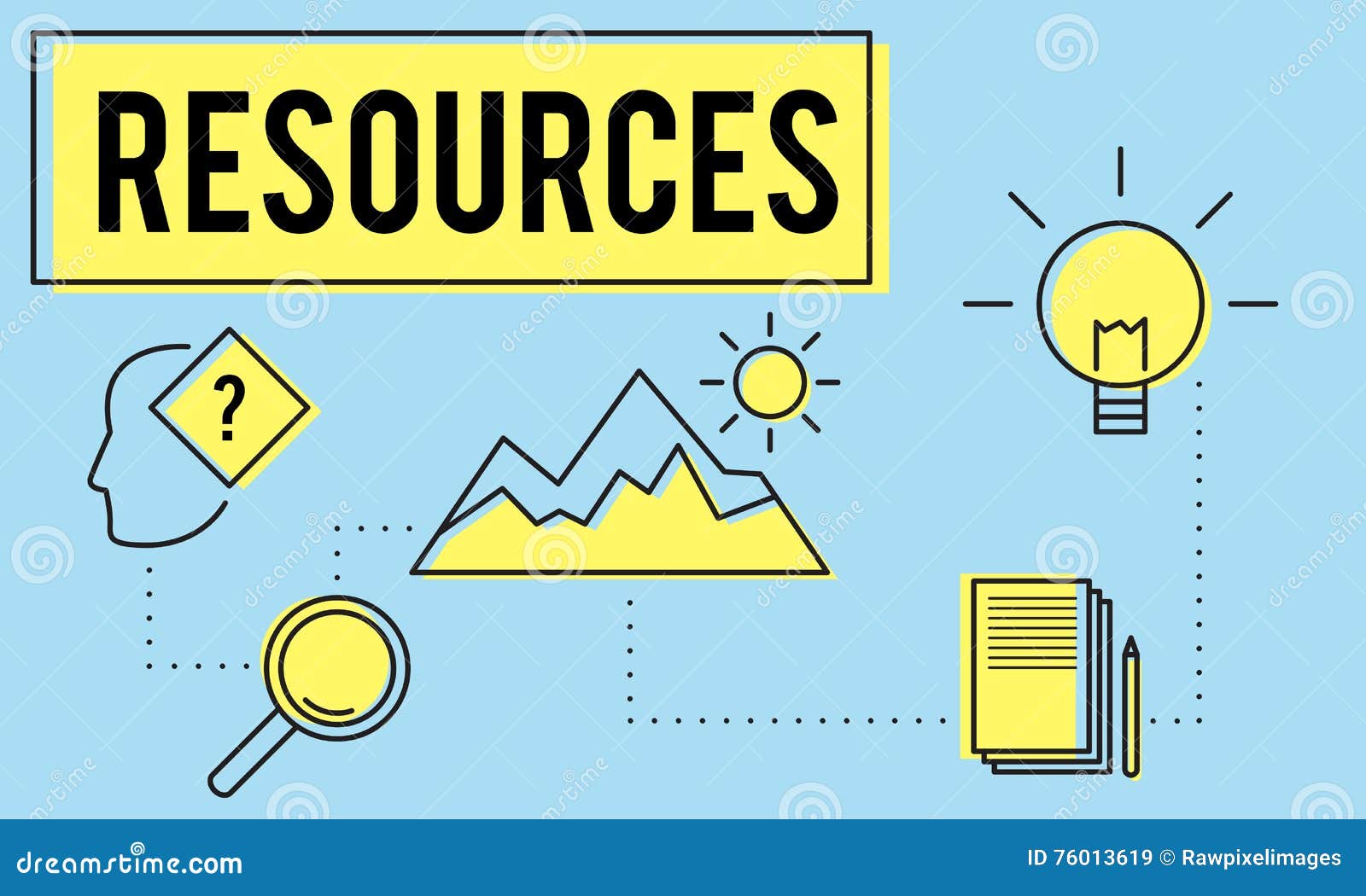 Information Knowledge Resource Data Facts Concept Stock Illustration ...