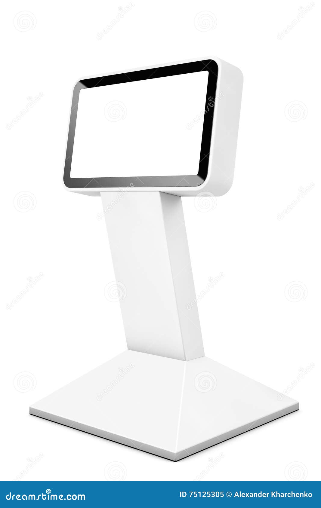 Information LCD Display Stand. 3d Rendering Stock Illustration ...