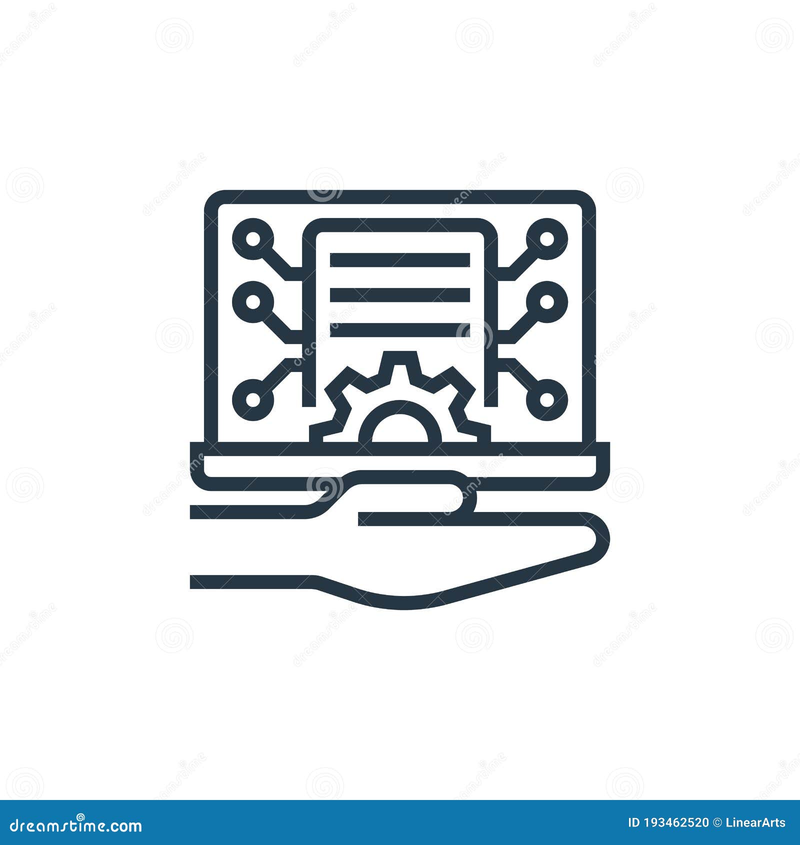 Information Management Icon Vector from Business Process Outsourcing ...