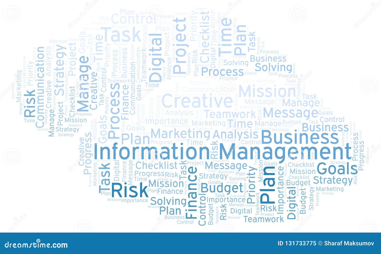 Information Management Word Cloud, Made with Text only Stock ...