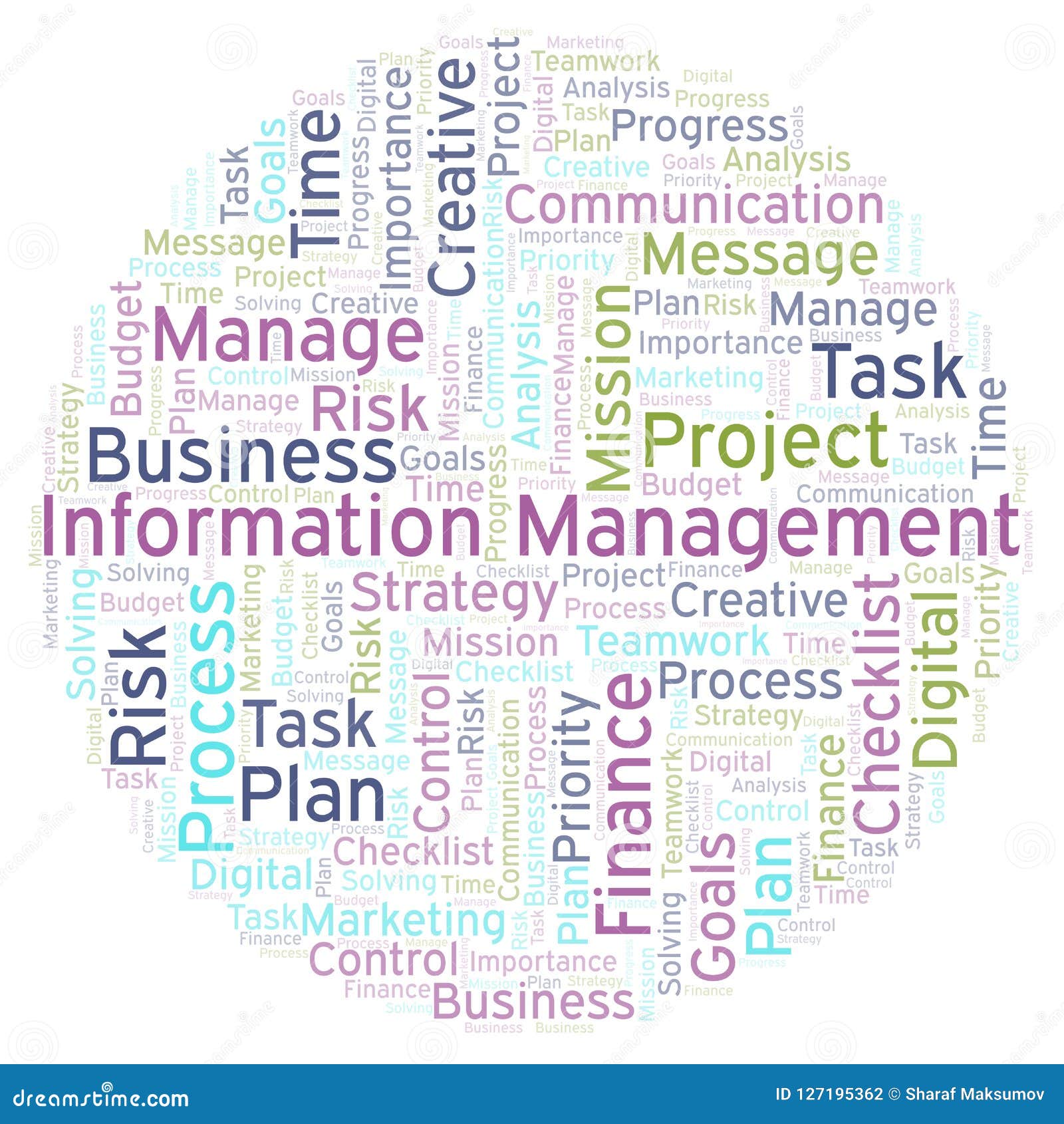 Information Management Word Cloud, Made with Text only. Stock ...