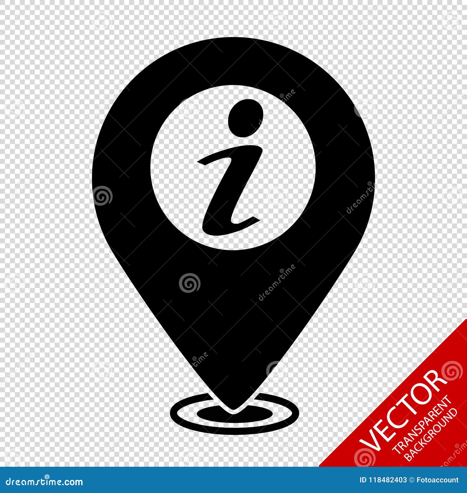 Information Map Pointer - Vector Illustration - Isolated on Transparent ...