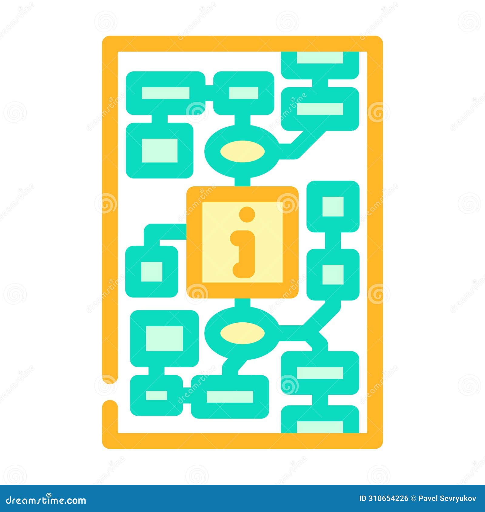 Information Mapping Technical Writer Color Icon Vector Illustration ...