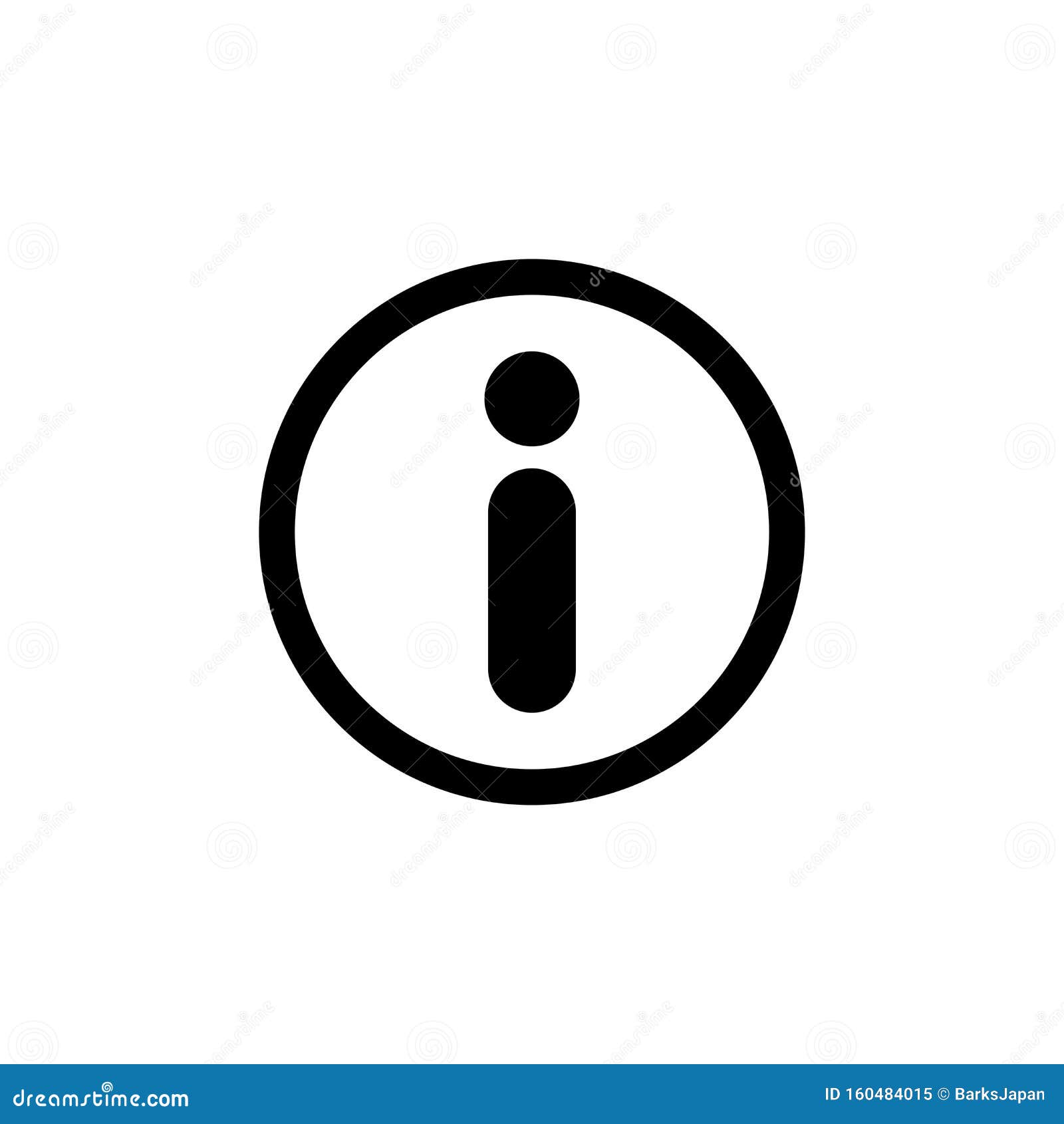 Information mark icon stock vector. Illustration of pictogram - 160484015