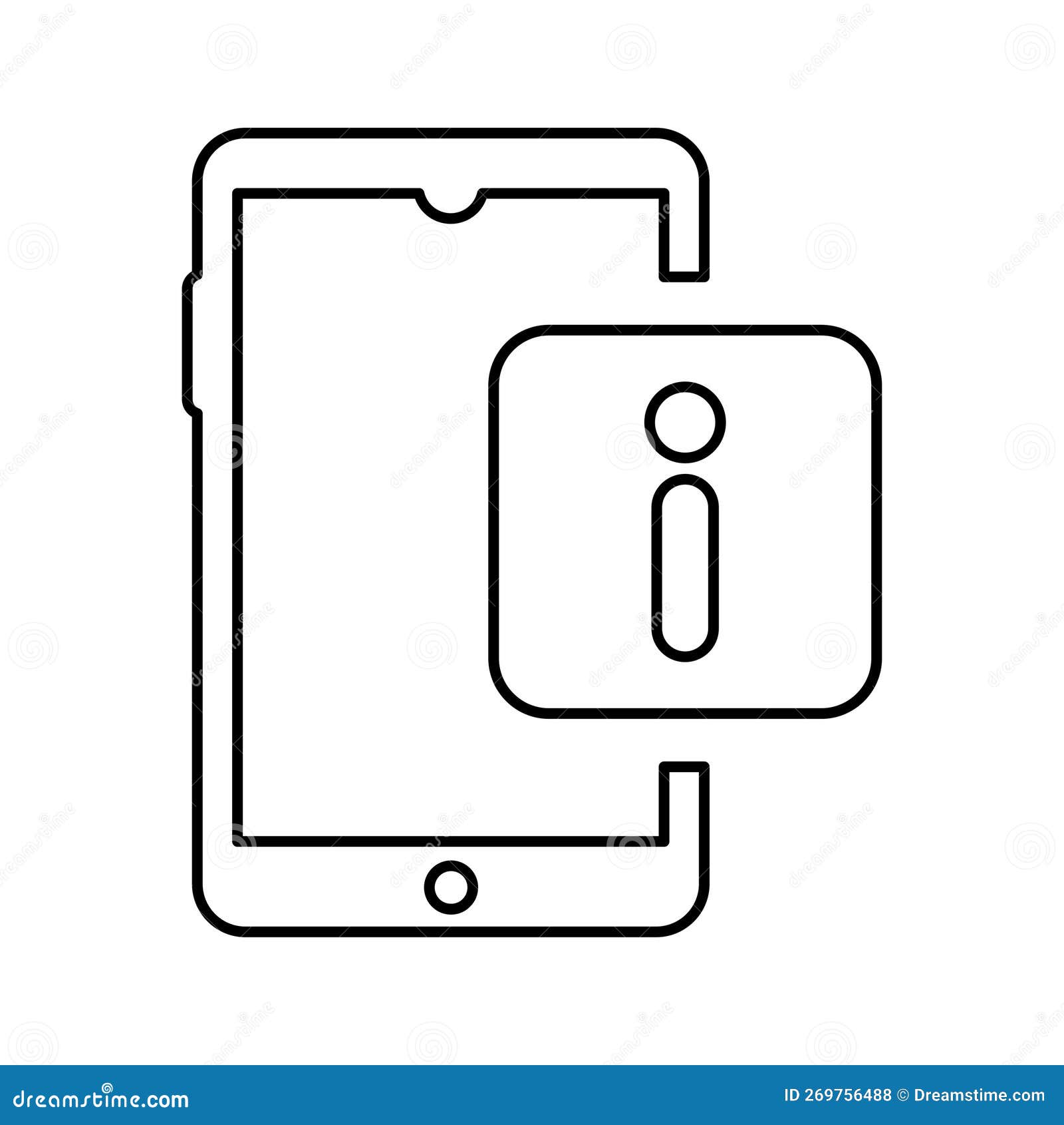 Information Mobile Apps Icon. Line Symbol Stock Illustration ...