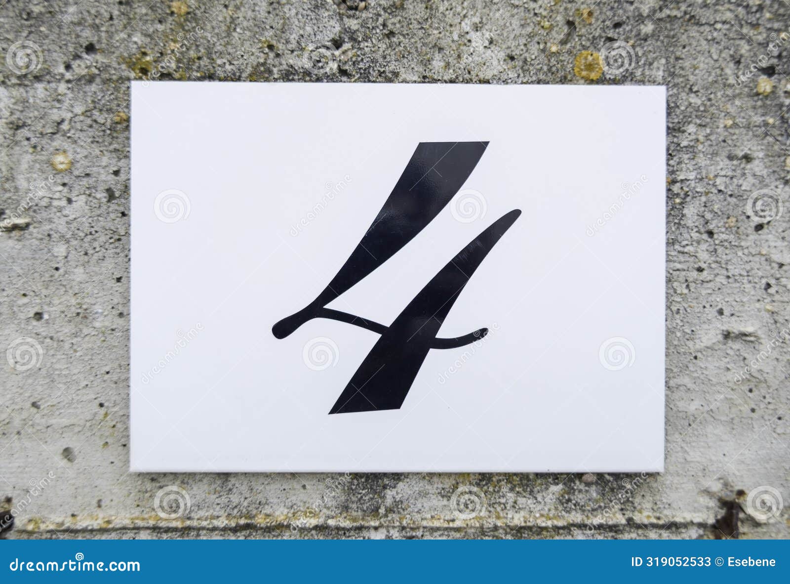 Information number four stock image. Image of wood, element - 319052533