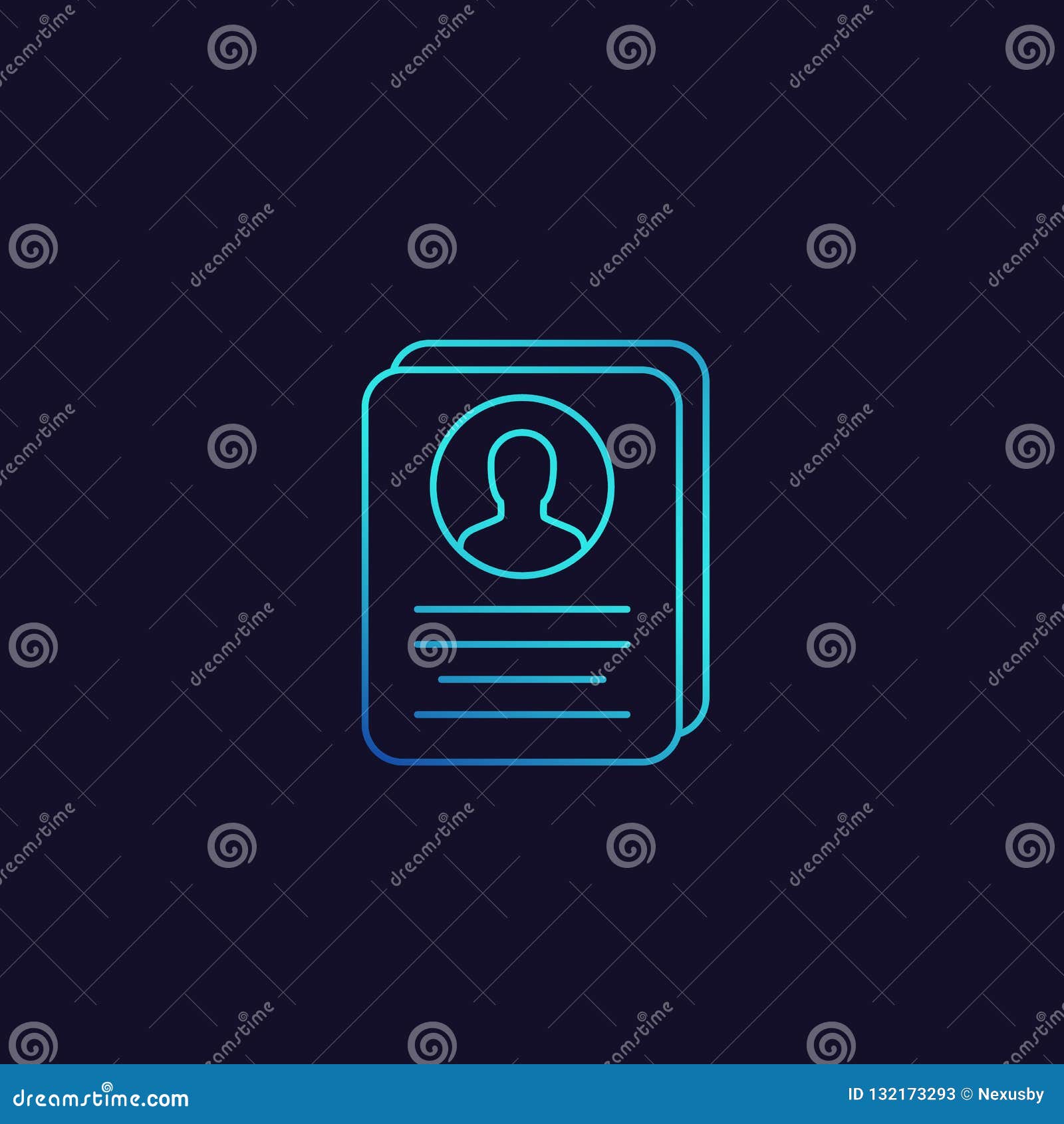 Information Om Konto, Profilkort, Personlig Datasymbol Vektor ...