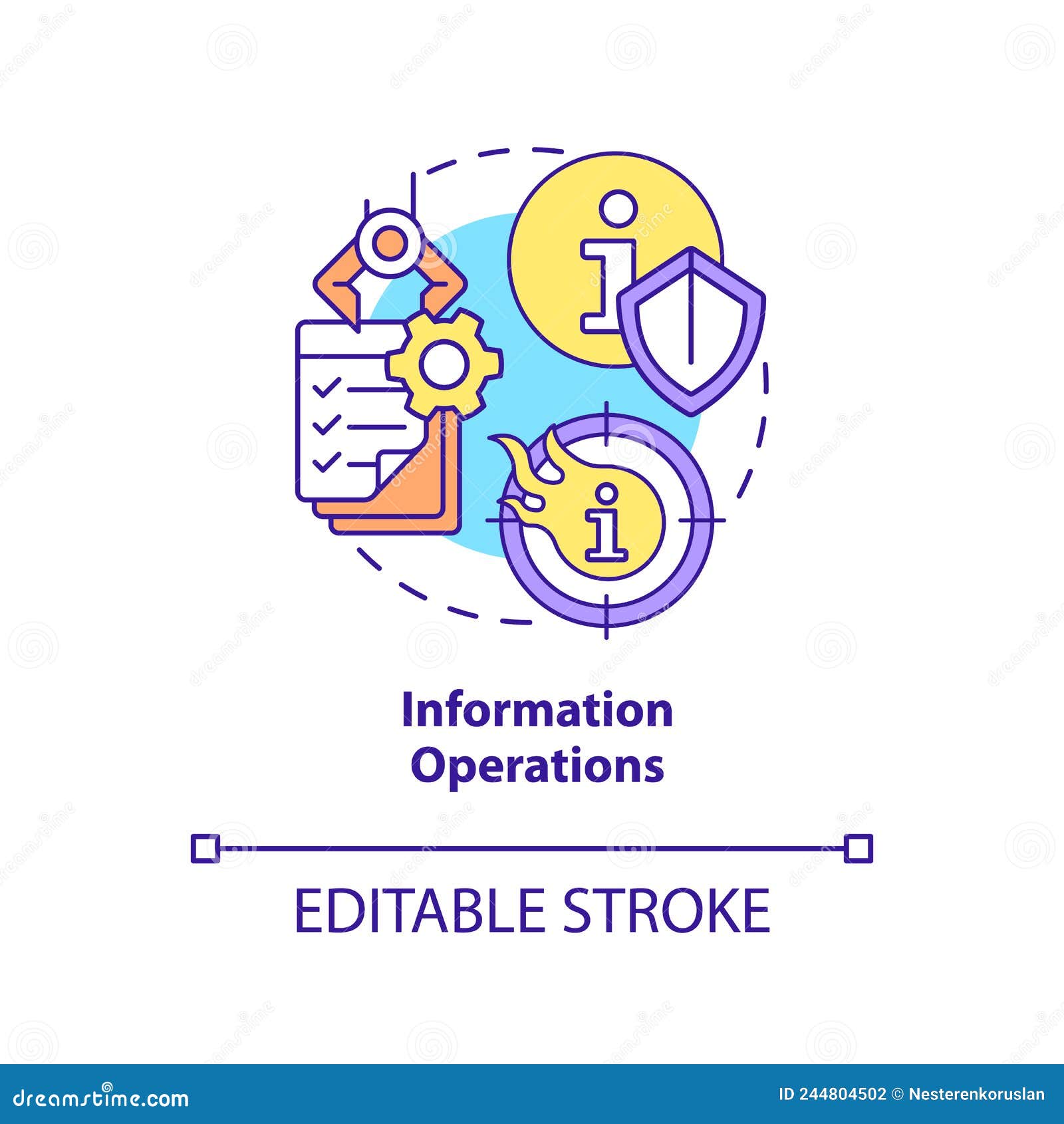 Information Operations Concept Icon Stock Vector - Illustration of ...