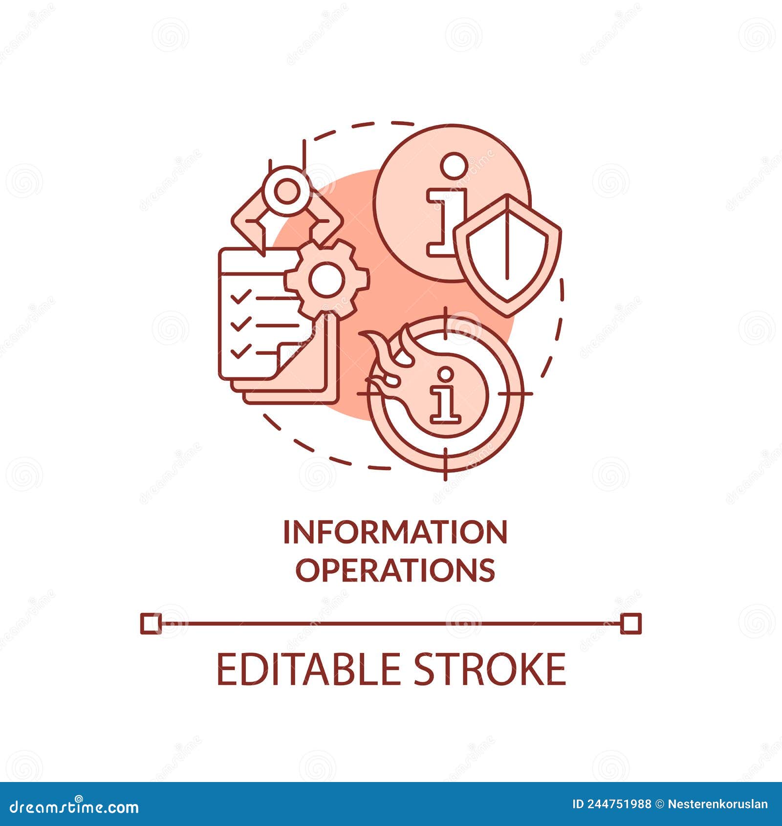 Information Operations Red Concept Icon Stock Vector - Illustration of ...
