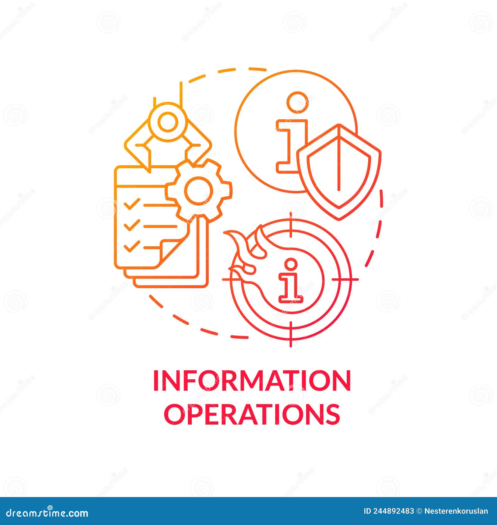 Information Operations Red Gradient Concept Icon Stock Vector ...