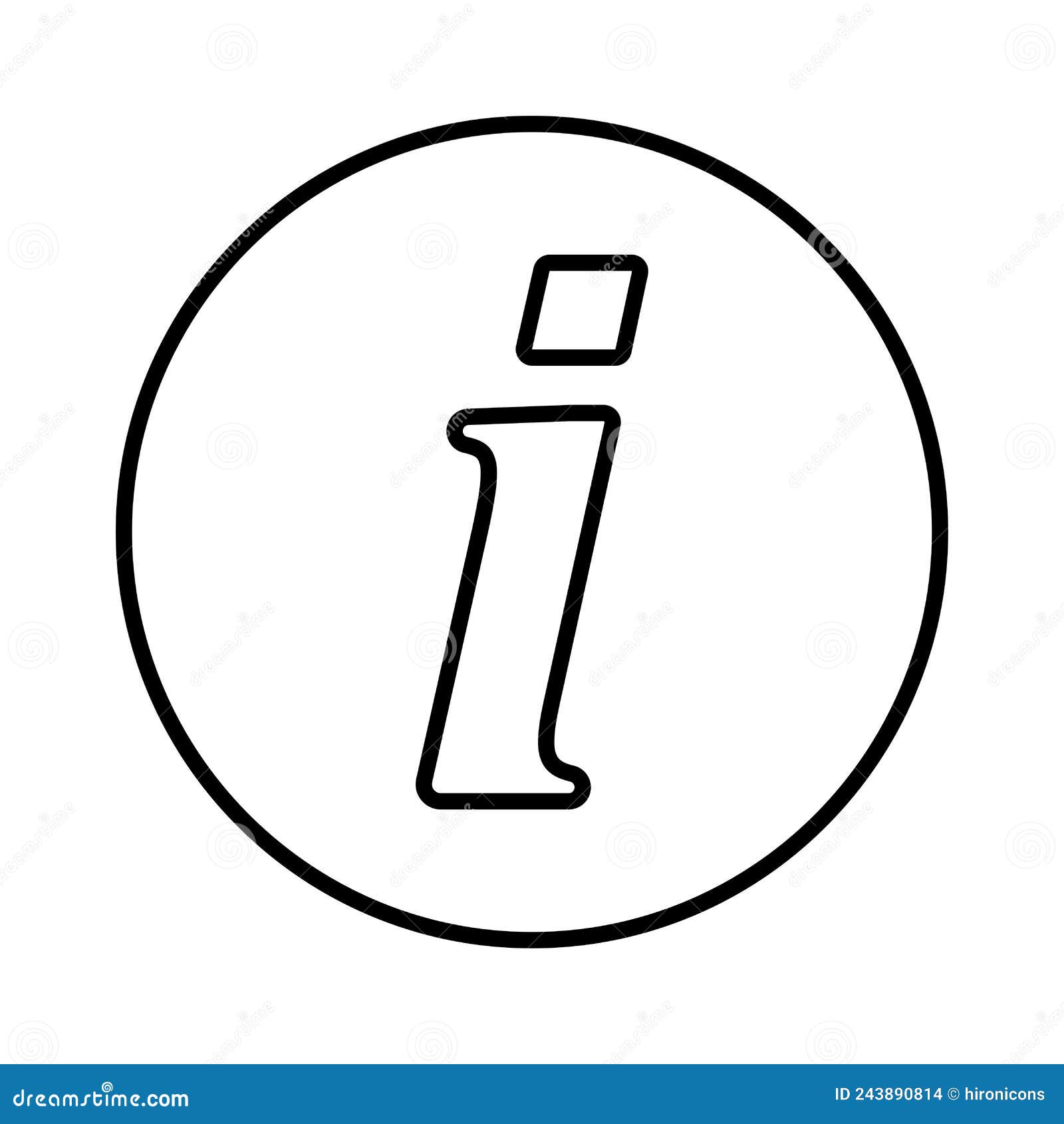 Information Outline Icon. Line Art Vector Stock Vector - Illustration ...