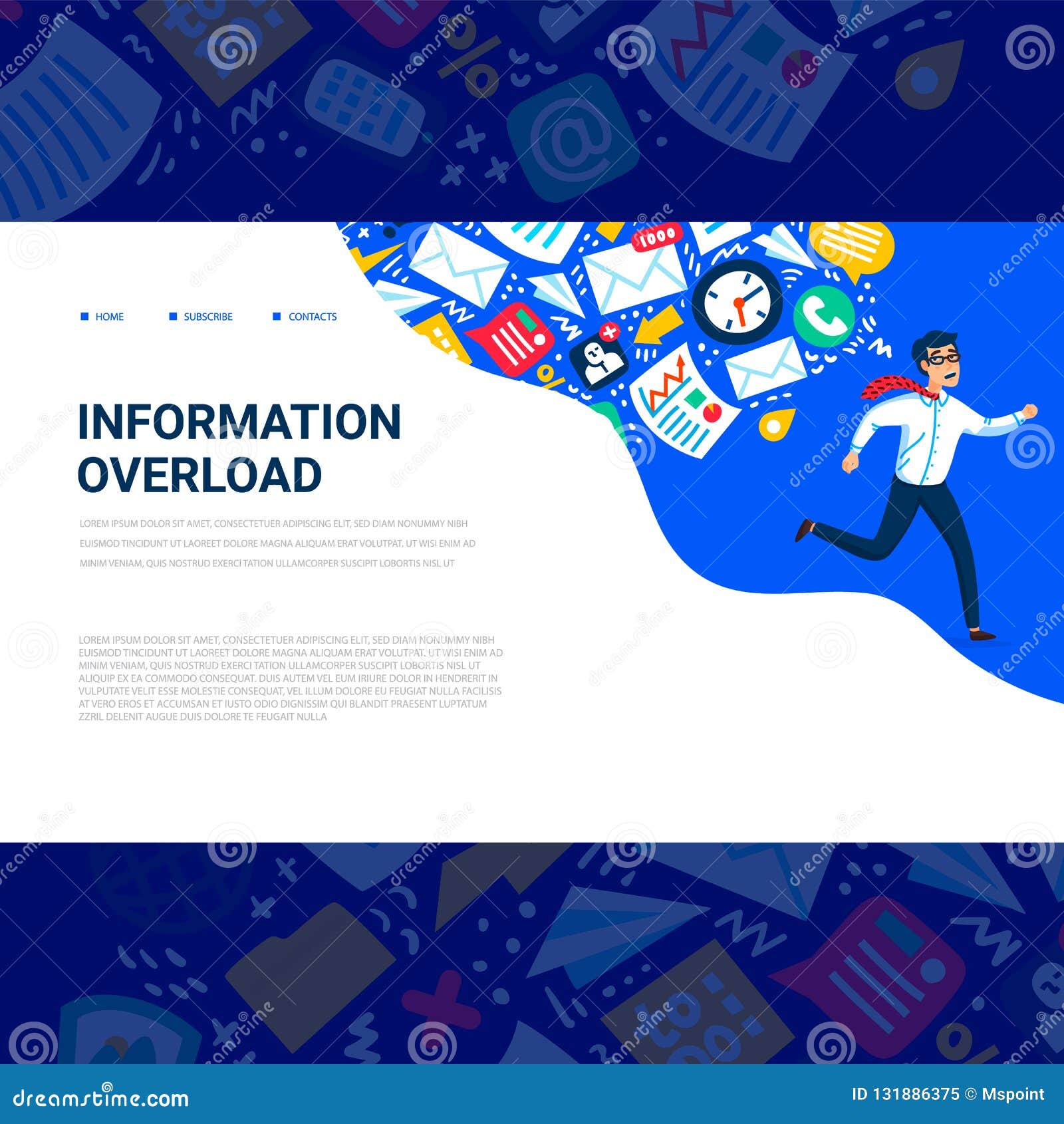 Input Overloading. Information Overload Concept. Young Man Running Away ... Input Overloading. Information Overload Concept. Young Man Running Away ...