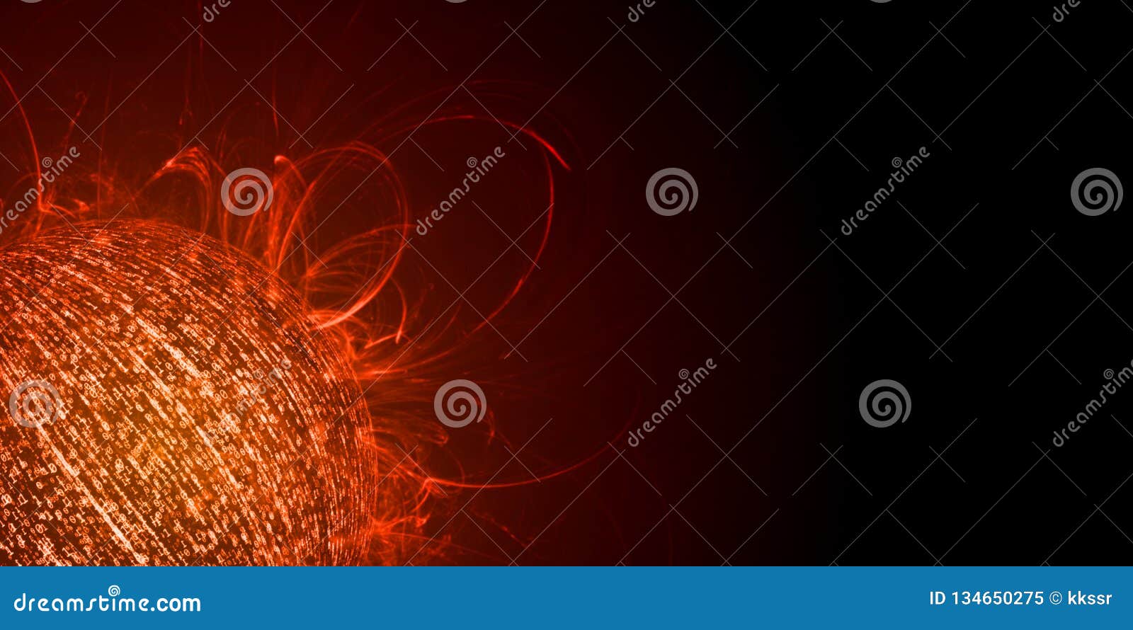 Information Overload Concept. Sphere Created from Binary Data with ...