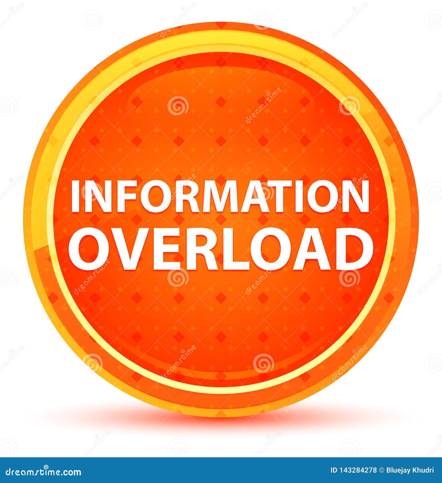 Information Overload Natural Orange Round Button Stock Illustration ...