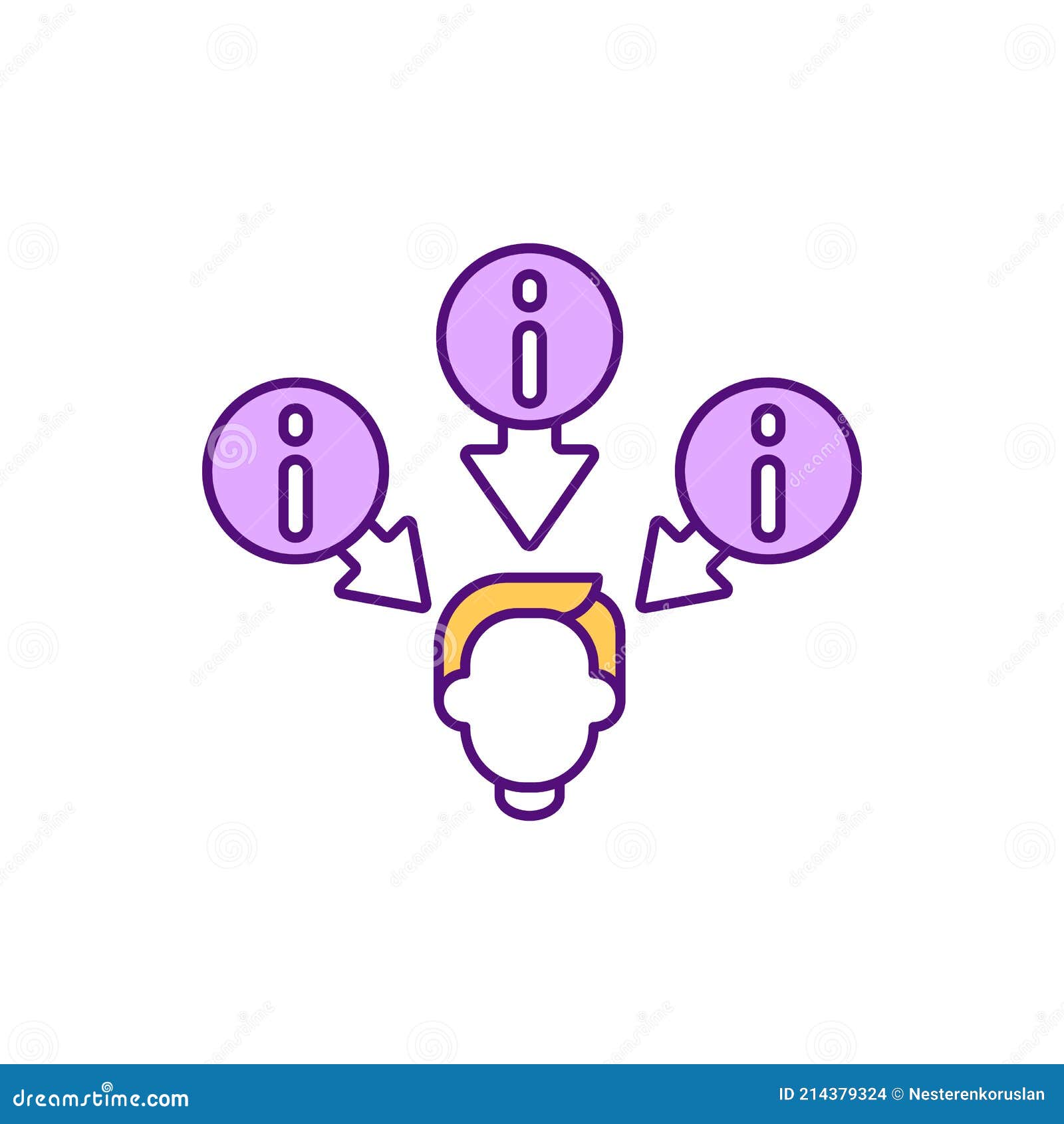 Irrelevant Or Misleading Information Red Gradient Concept Icon Vector ...