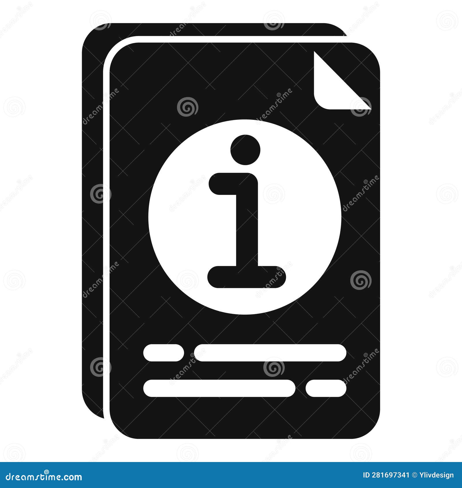 Information Paper Icon Simple Vector. Business Manual Stock ...