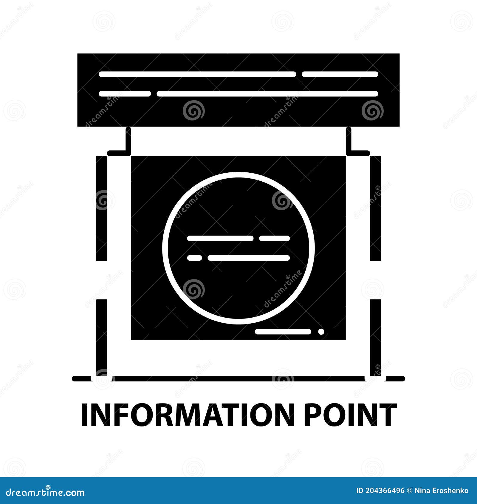 Information Point Icon, Black Vector Sign with Editable Strokes ...