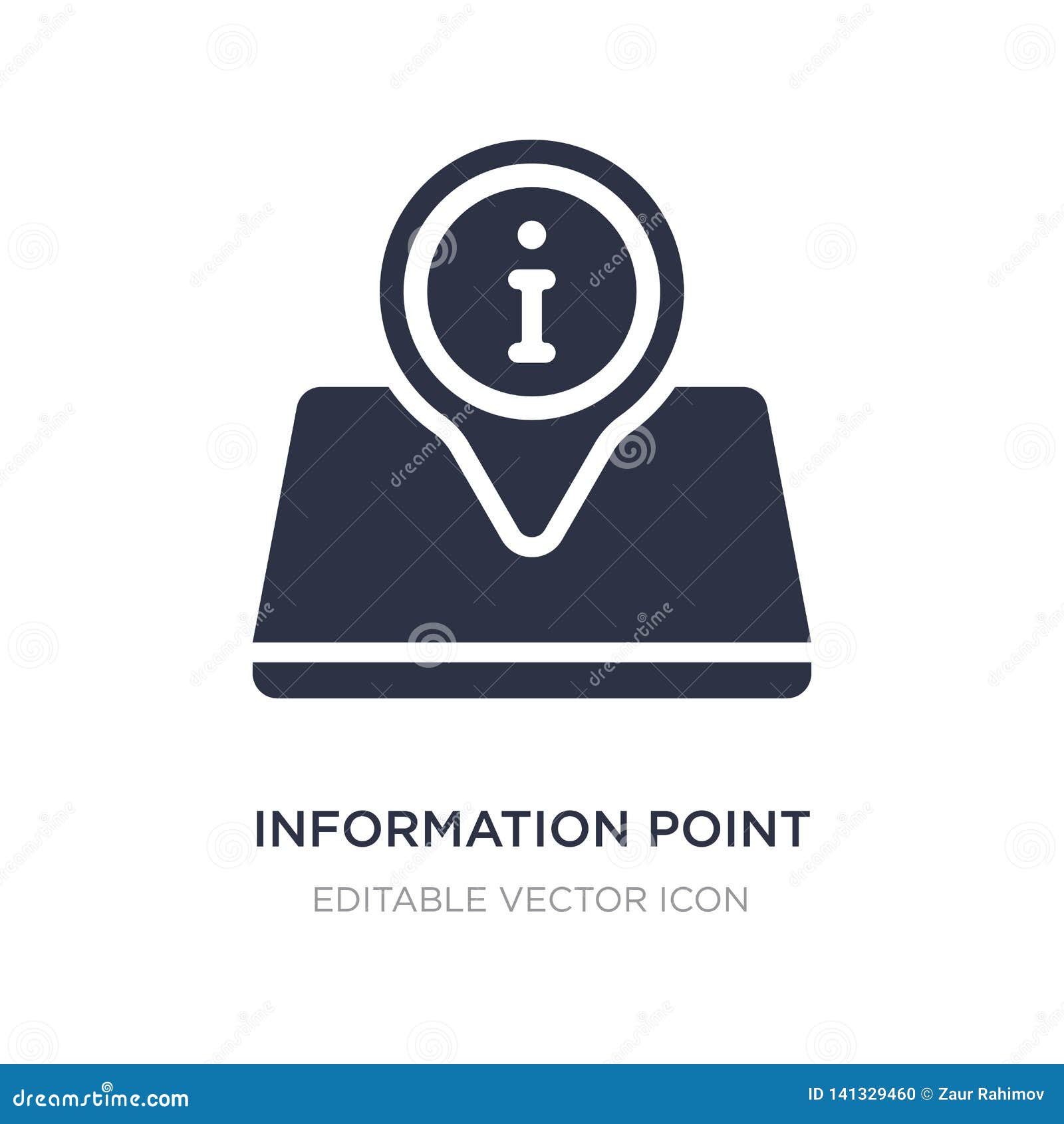 Information Point Icon on White Background. Simple Element Illustration ...