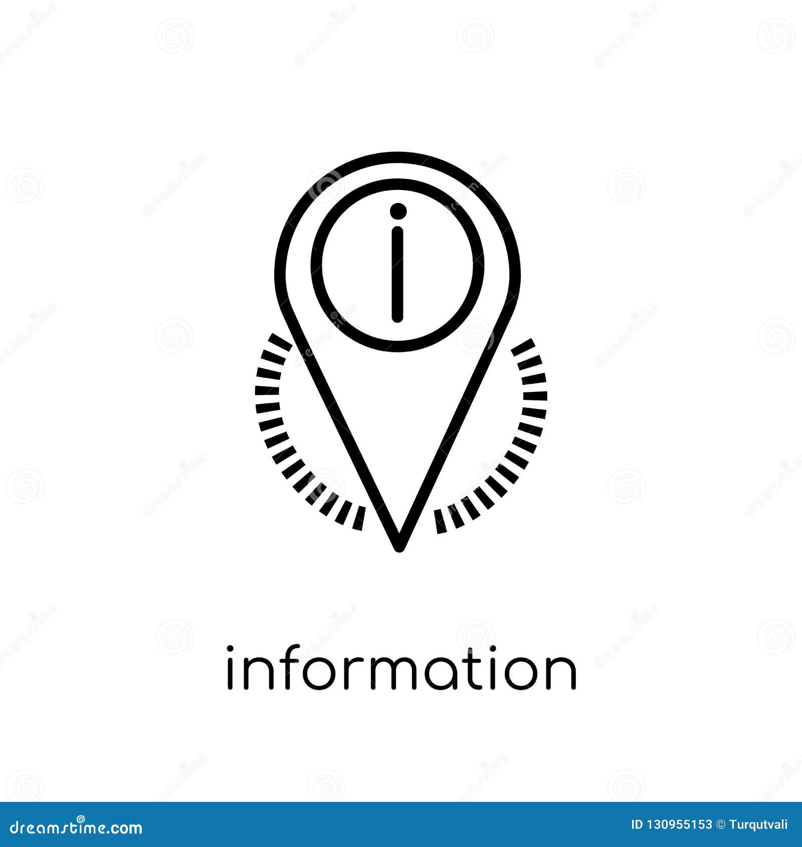 Information Point Pin Icon. Trendy Modern Flat Linear Vector Inf Stock ...