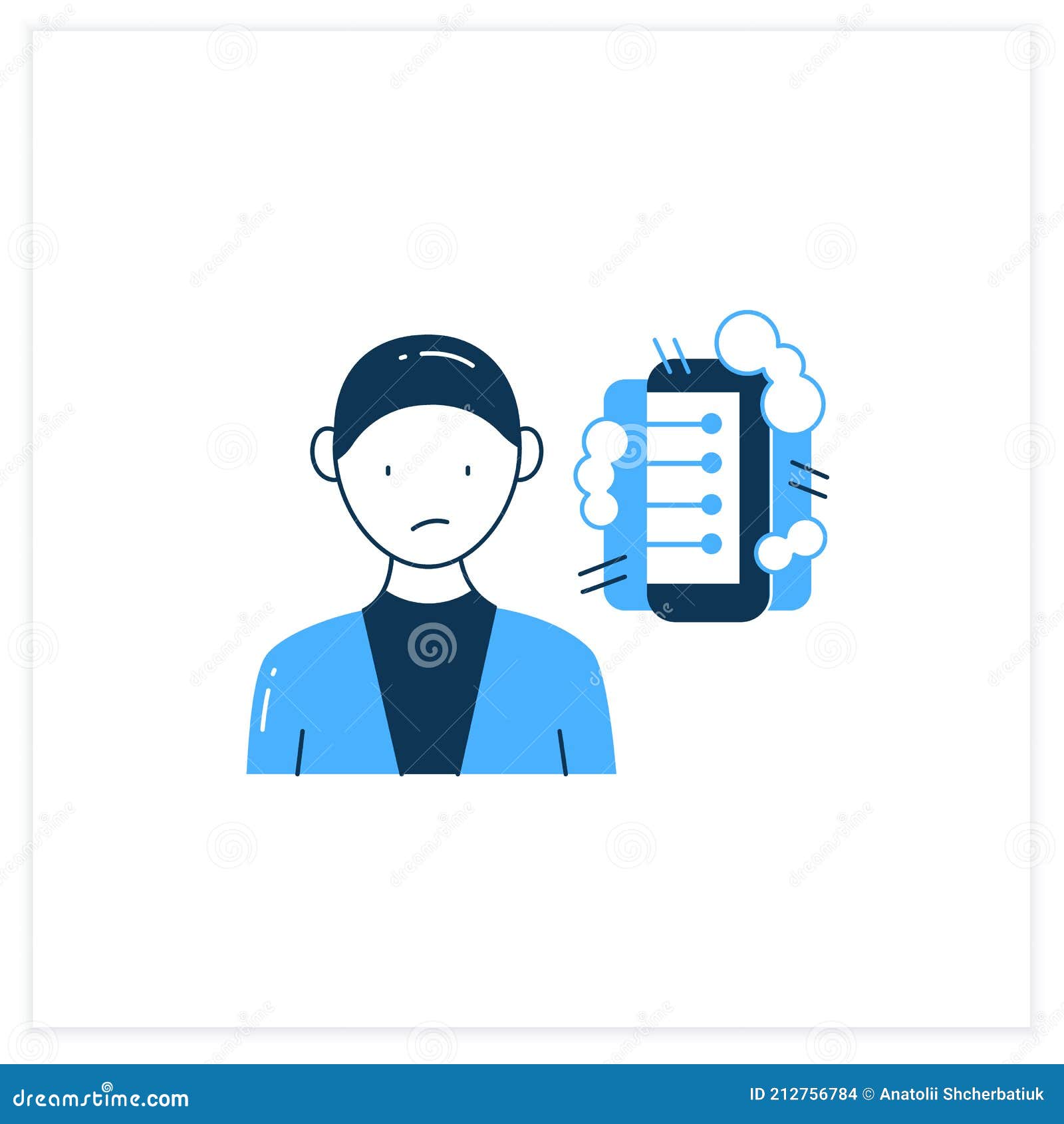 Information Pollution Flat Icon Stock Vector - Illustration of ...
