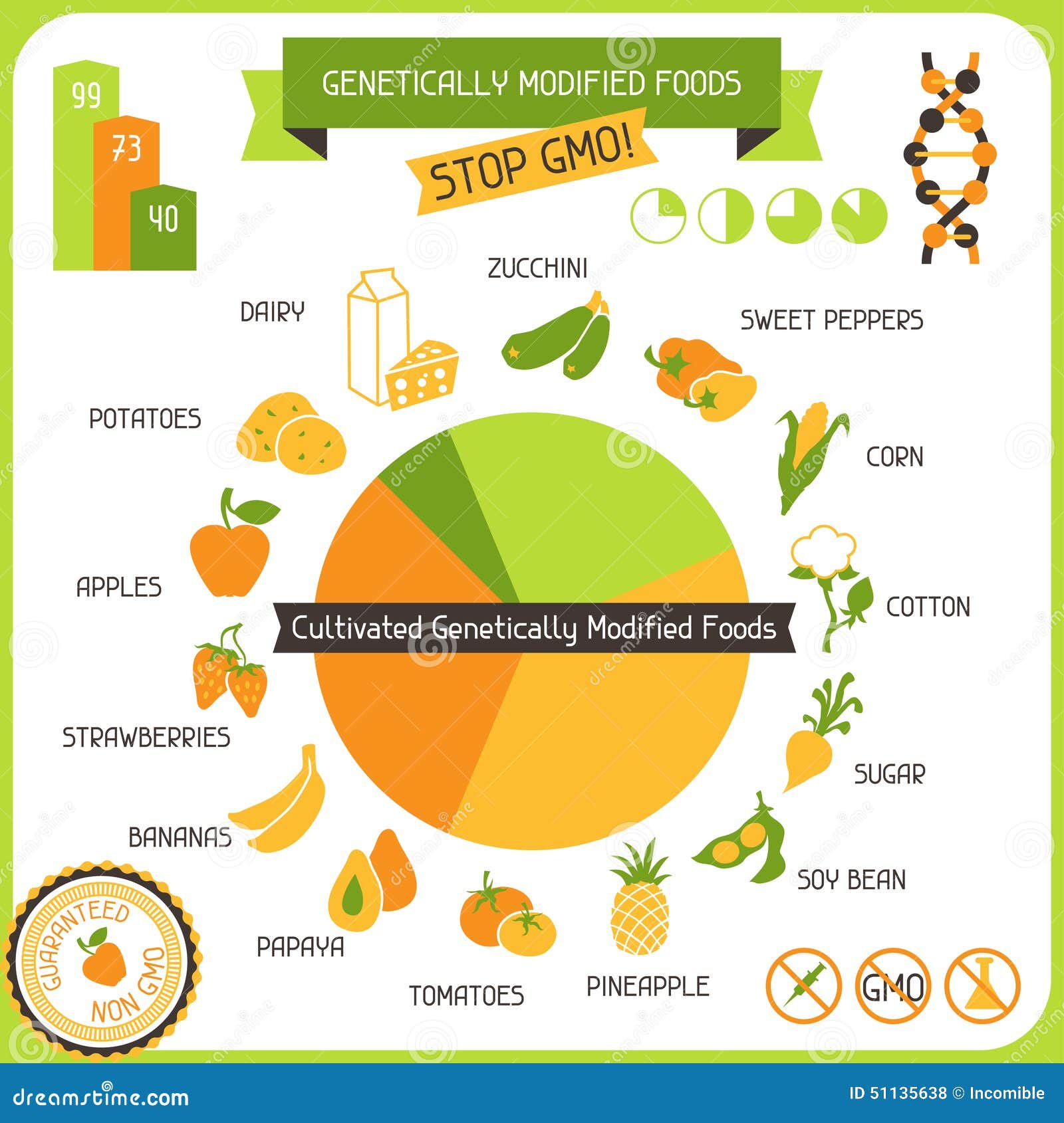 Information Poster Genetically Modified Foods Stock Vector ...