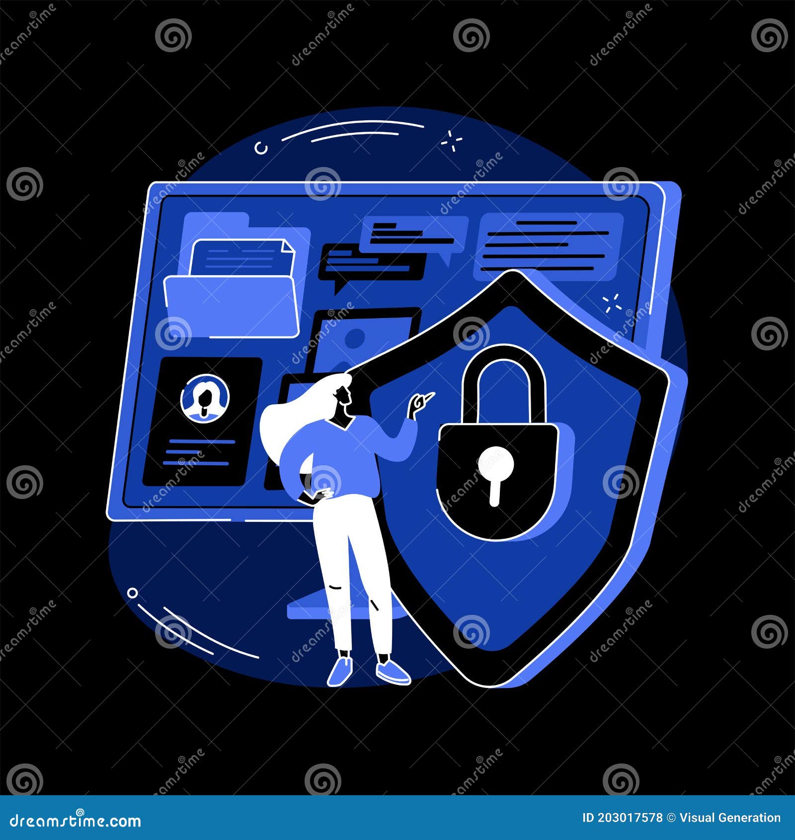 Information Privacy Abstract Concept Vector Illustration. Stock Vector ...