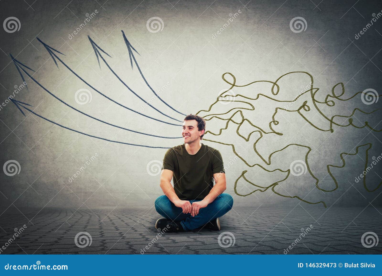 Information Processing As Mess Lines Come through Head and Transform ...