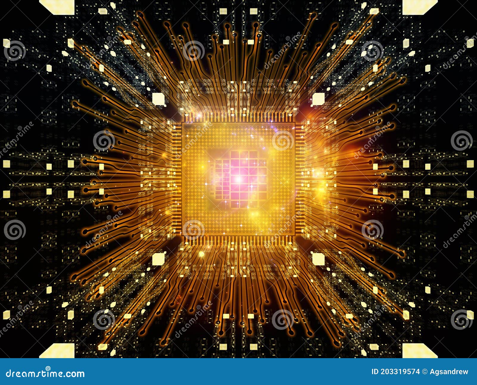 Information Processor stock illustration. Illustration of computer ...