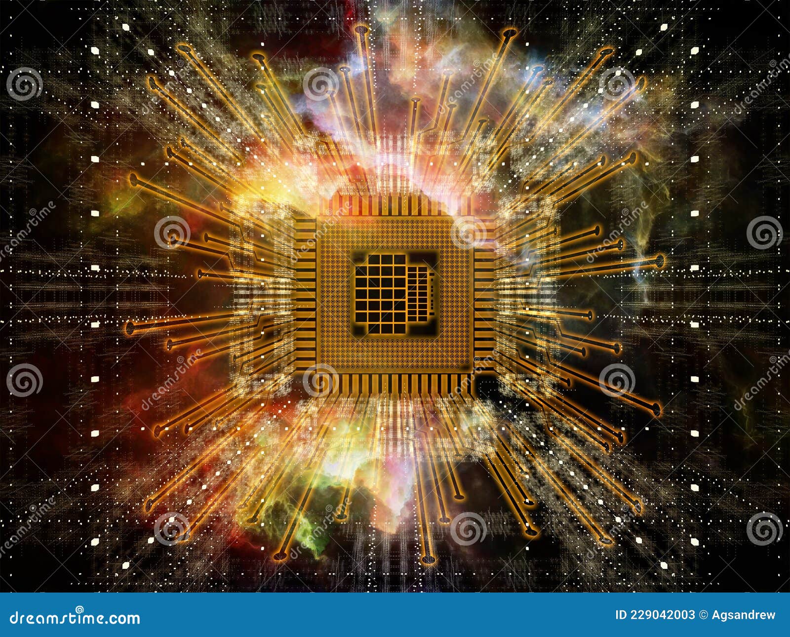 Information Processor stock illustration. Illustration of communication ...